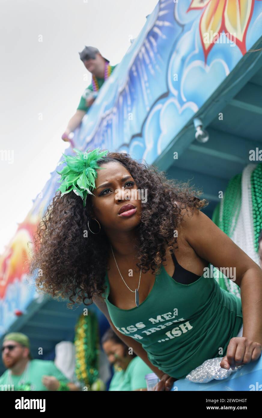 The Irish Channel St Patrick's Day parade makes its way along Magazine ...