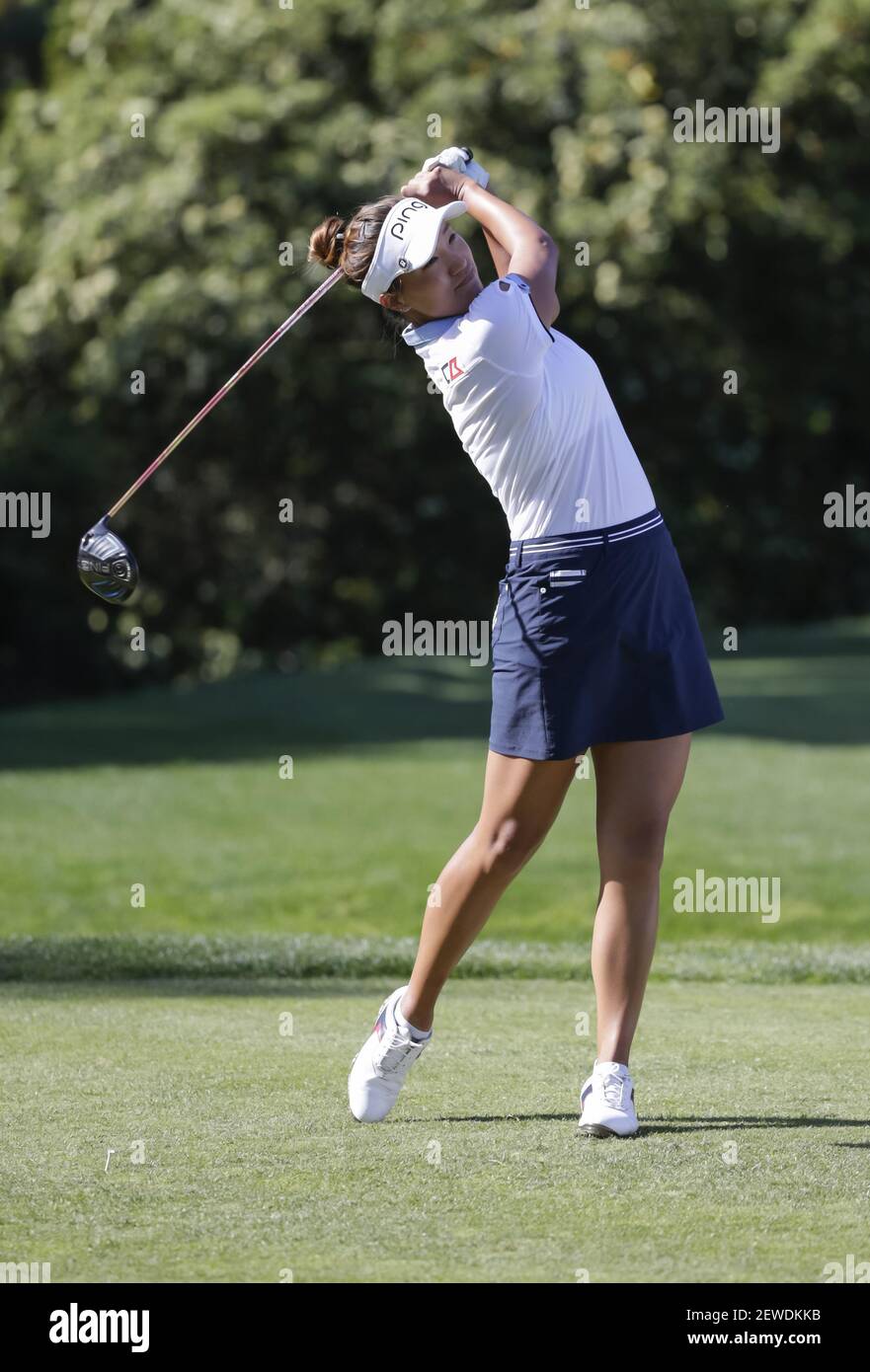 Annie Park on the 2nd tee box during the third round of the Kia Classic ...