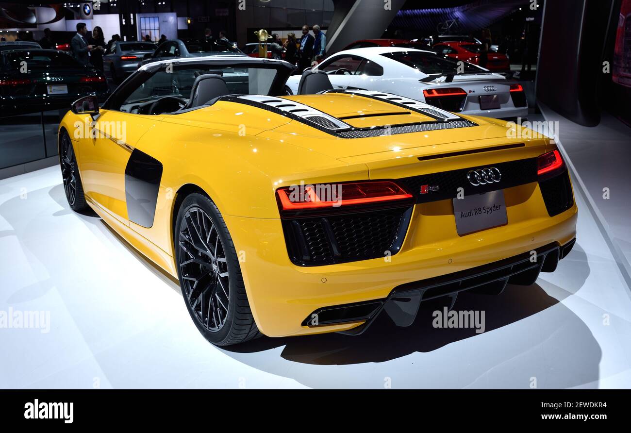 Audi R8 V10 on display at the 2016 New York International Auto Show at ...