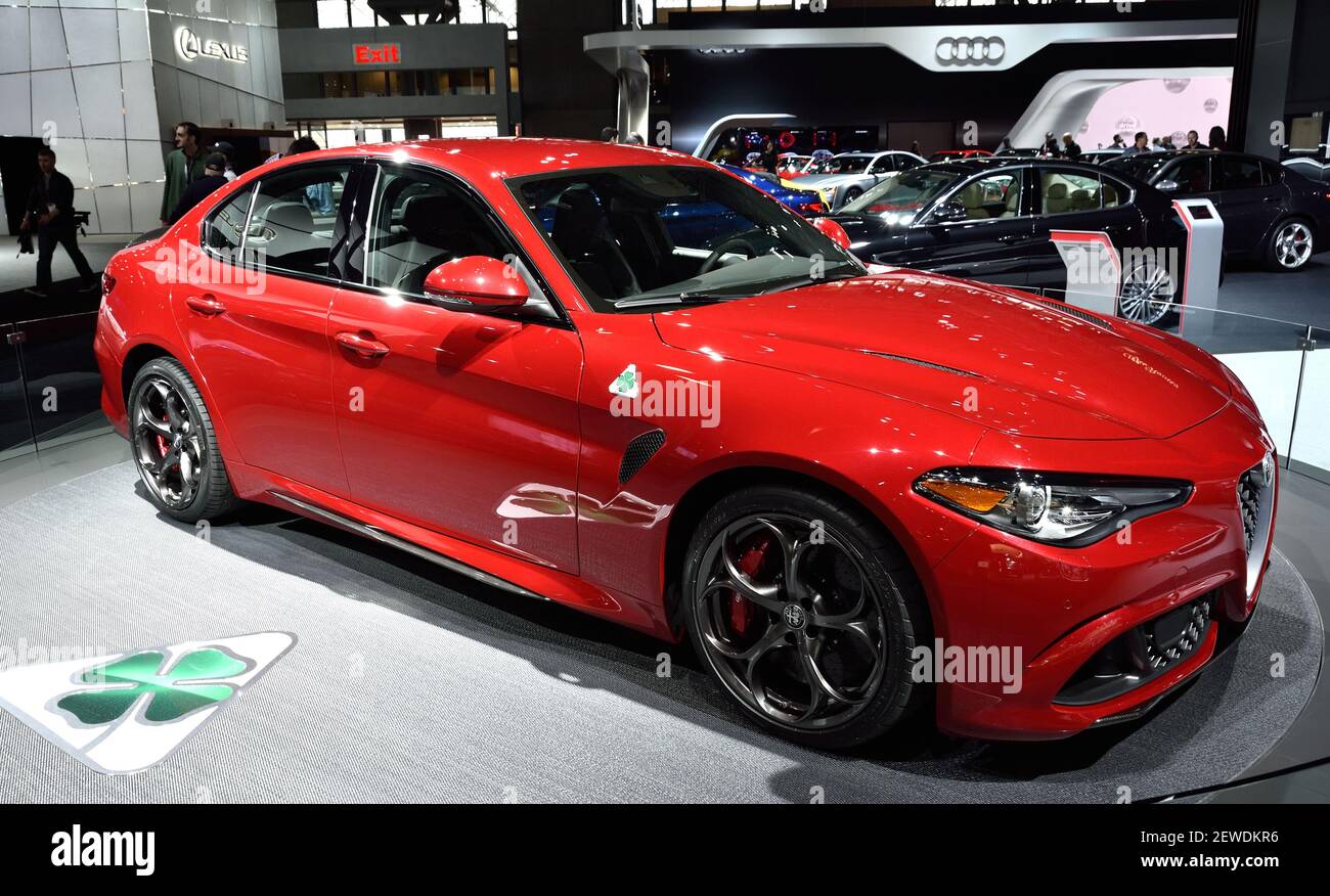 Alfa Romeo Giulia on display at the 2016 New York International Auto ...