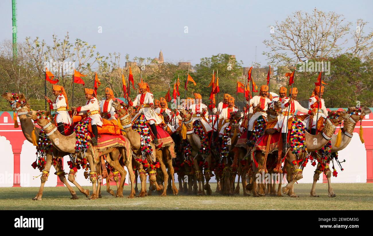 India's Border Security Force (BSF) soldiers performing their skills ...