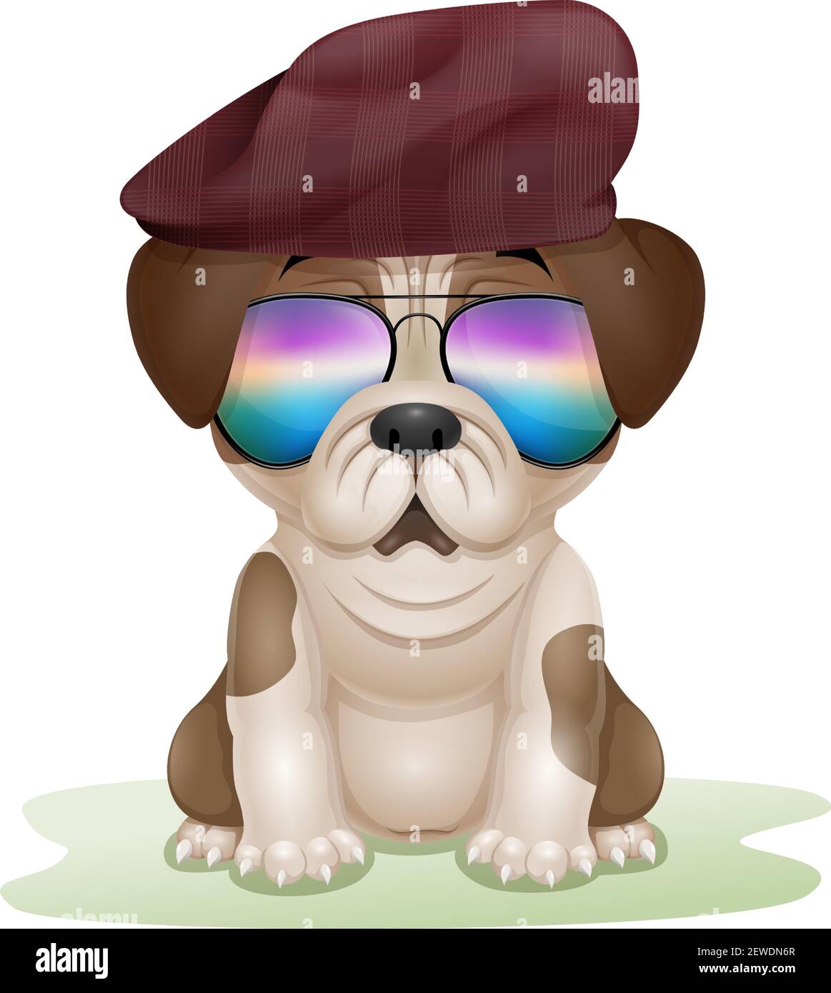 Cute puppy pug cartoon Stock Vector Images - Alamy