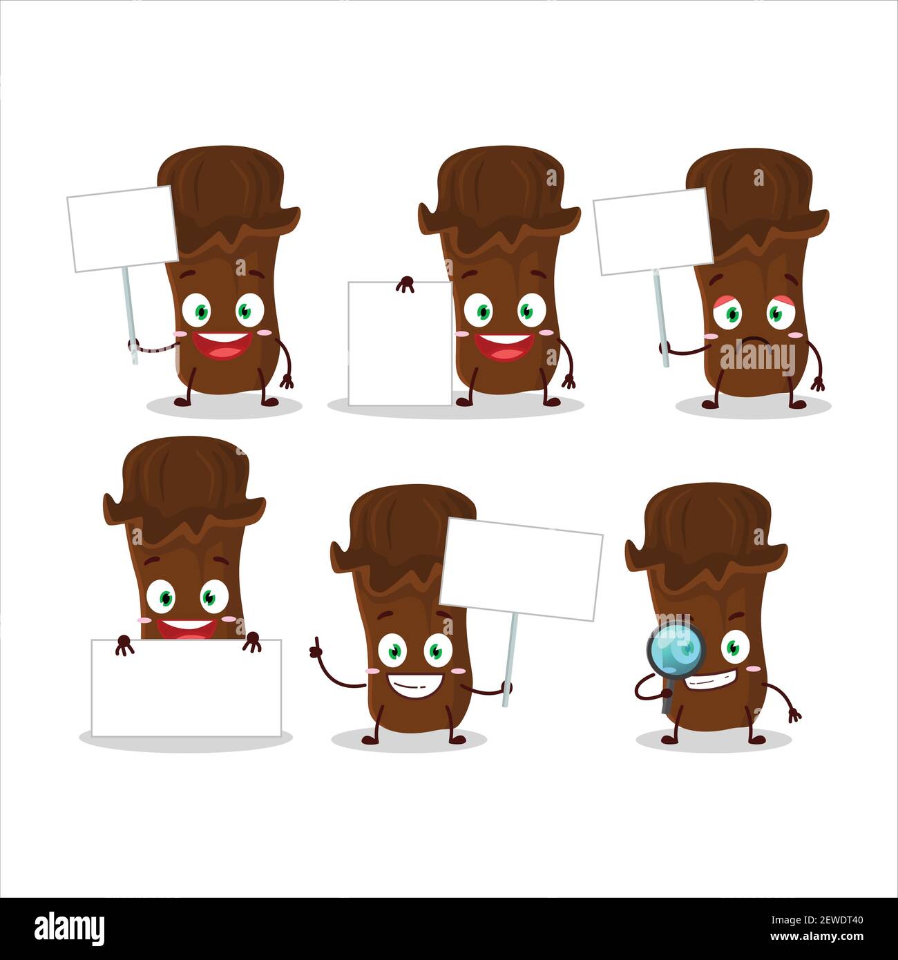 Clevo cartoon in character bring information board. Vector illustration ...