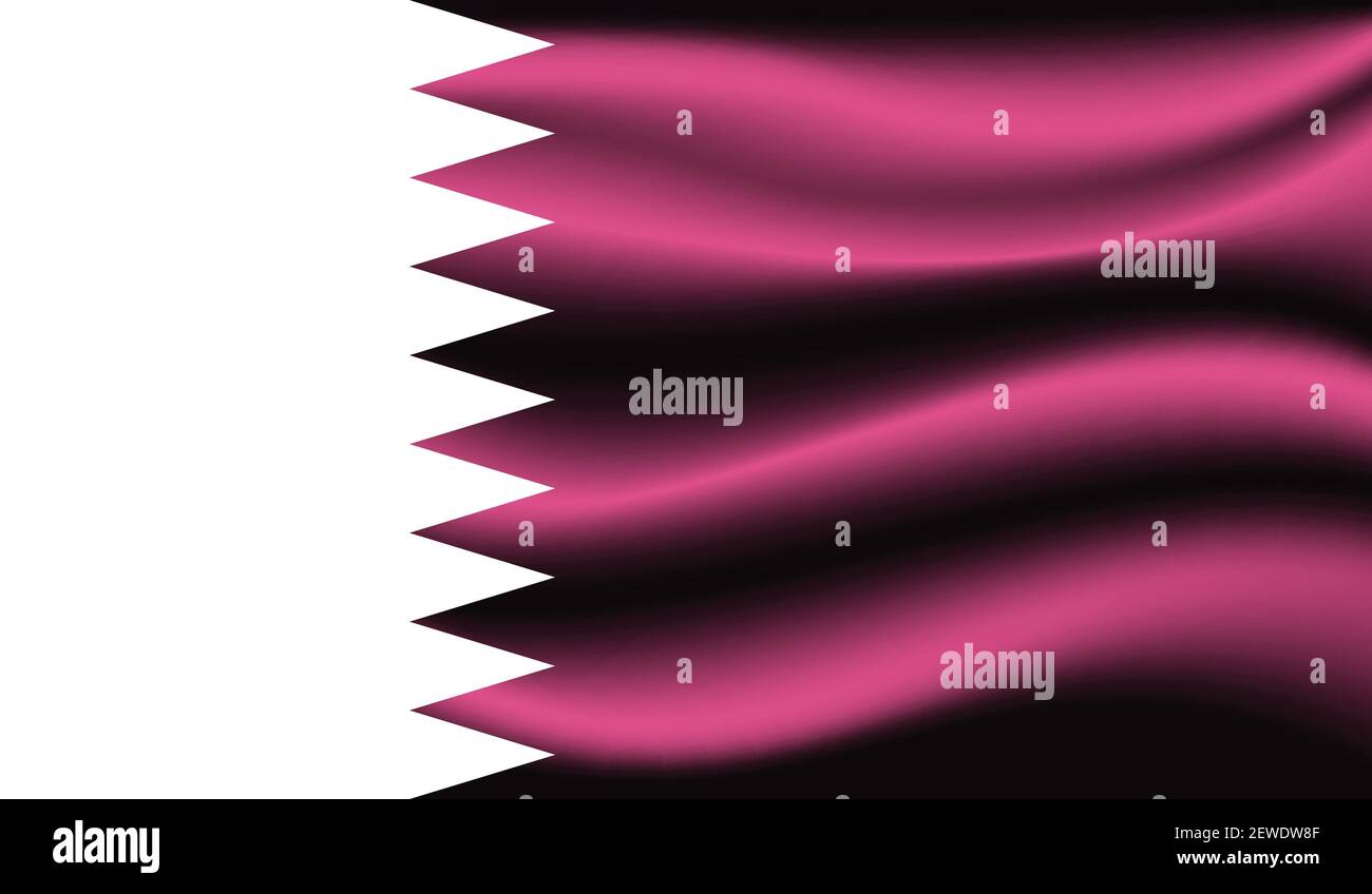 Qatar flag with waving grunge texture. Vector background Stock Vector ...