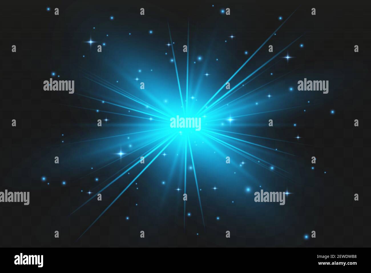 Blue glowing lights effects isolated on background. Glow light effect ...