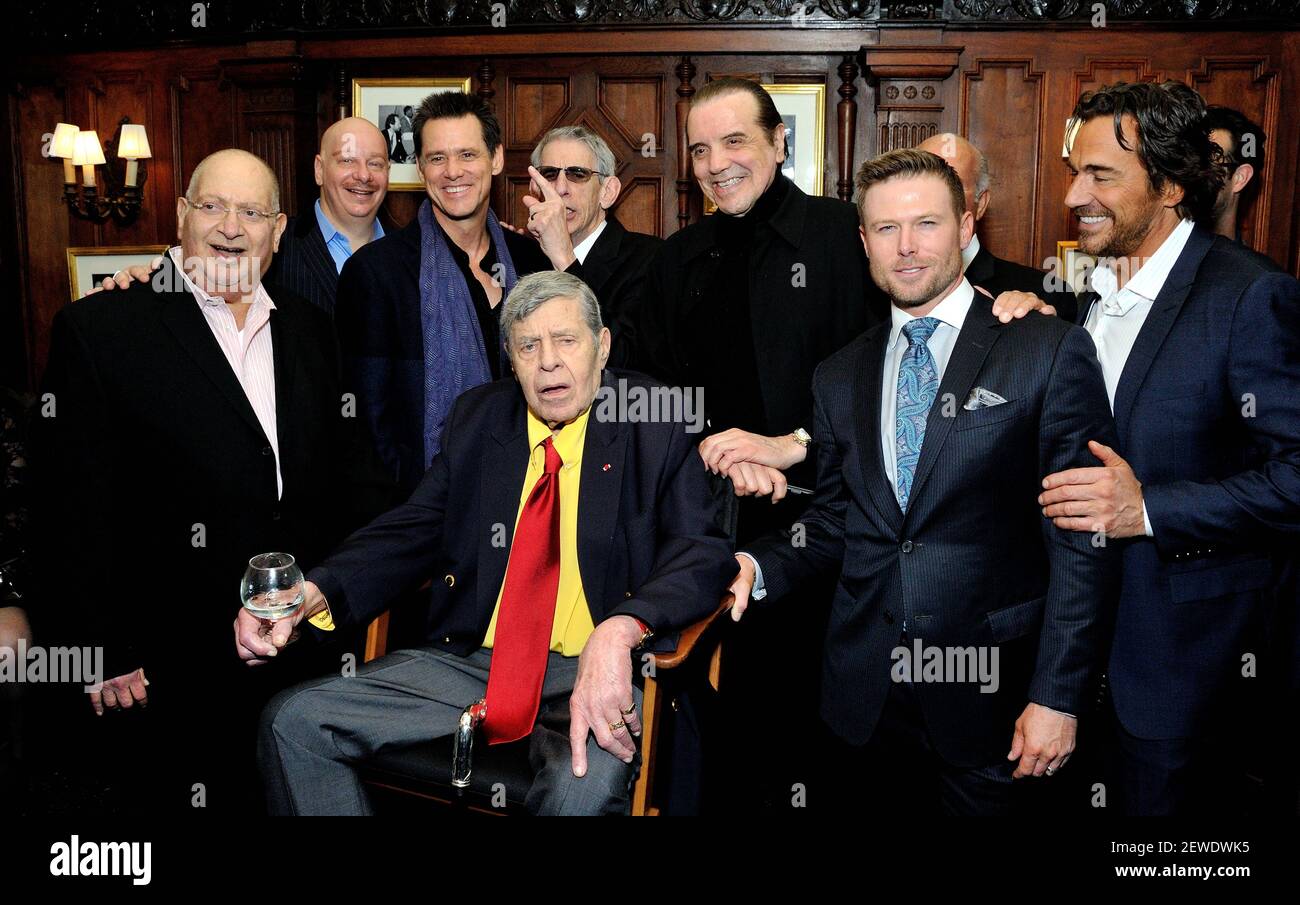 (From 2nd left): Actors-comedians Jeff Ross, Jim Carrey, Richard Belzer ...