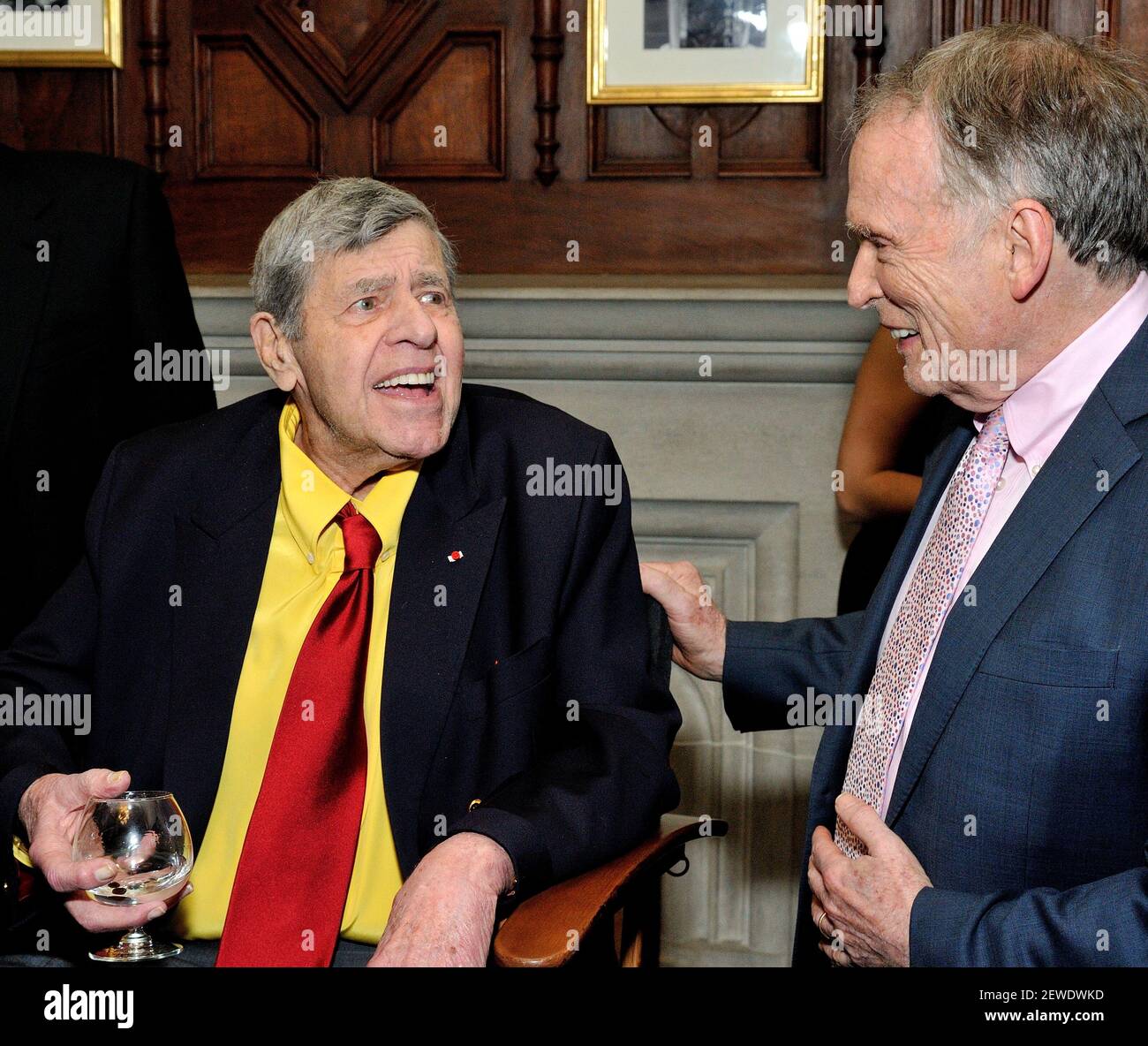 Actor-comedian Jerry Lewis with TV host Dick Cavett at Jerry Lewis ...