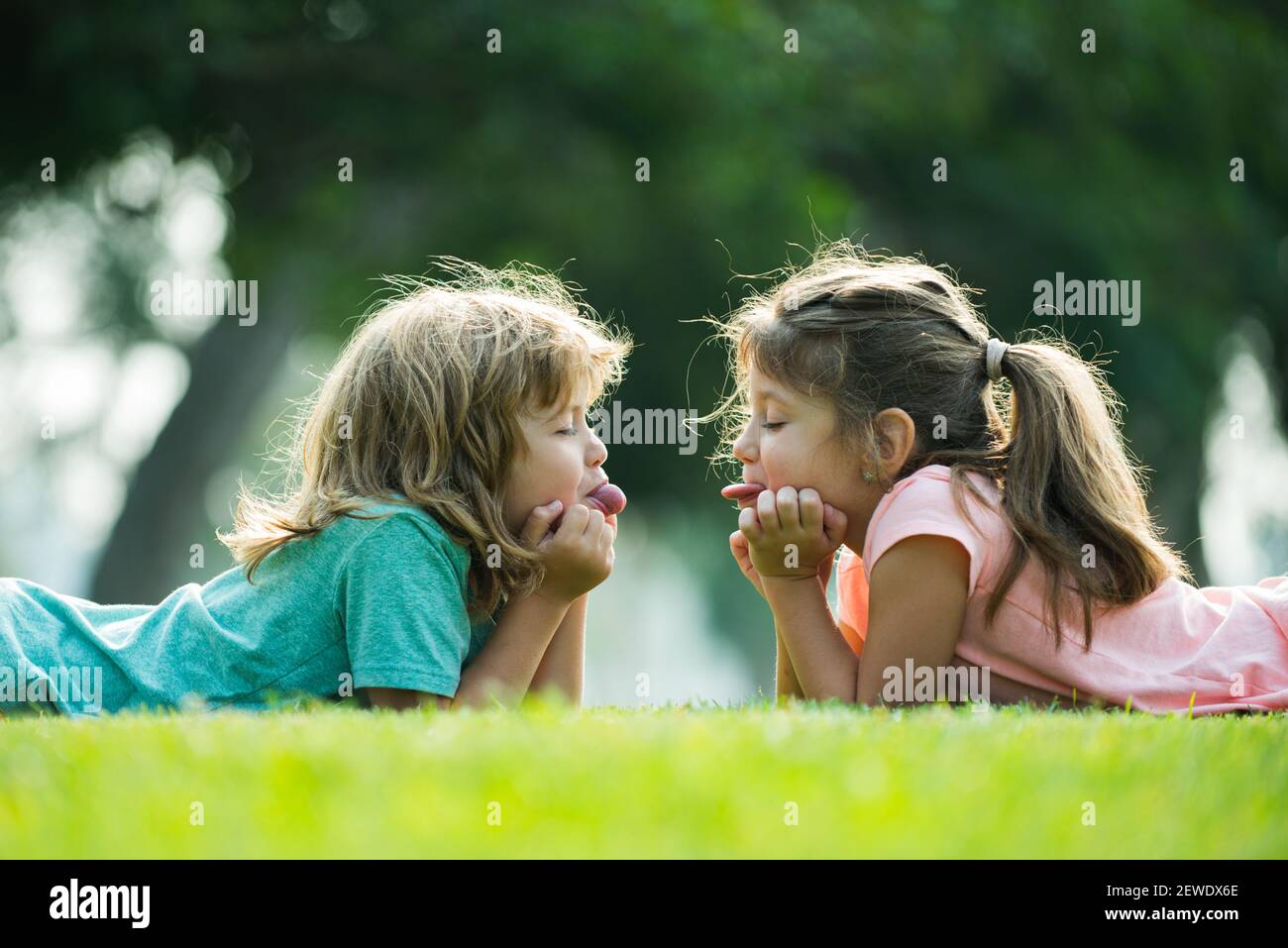 Child couple in love. Children or kids relationships. Little boy girl ...