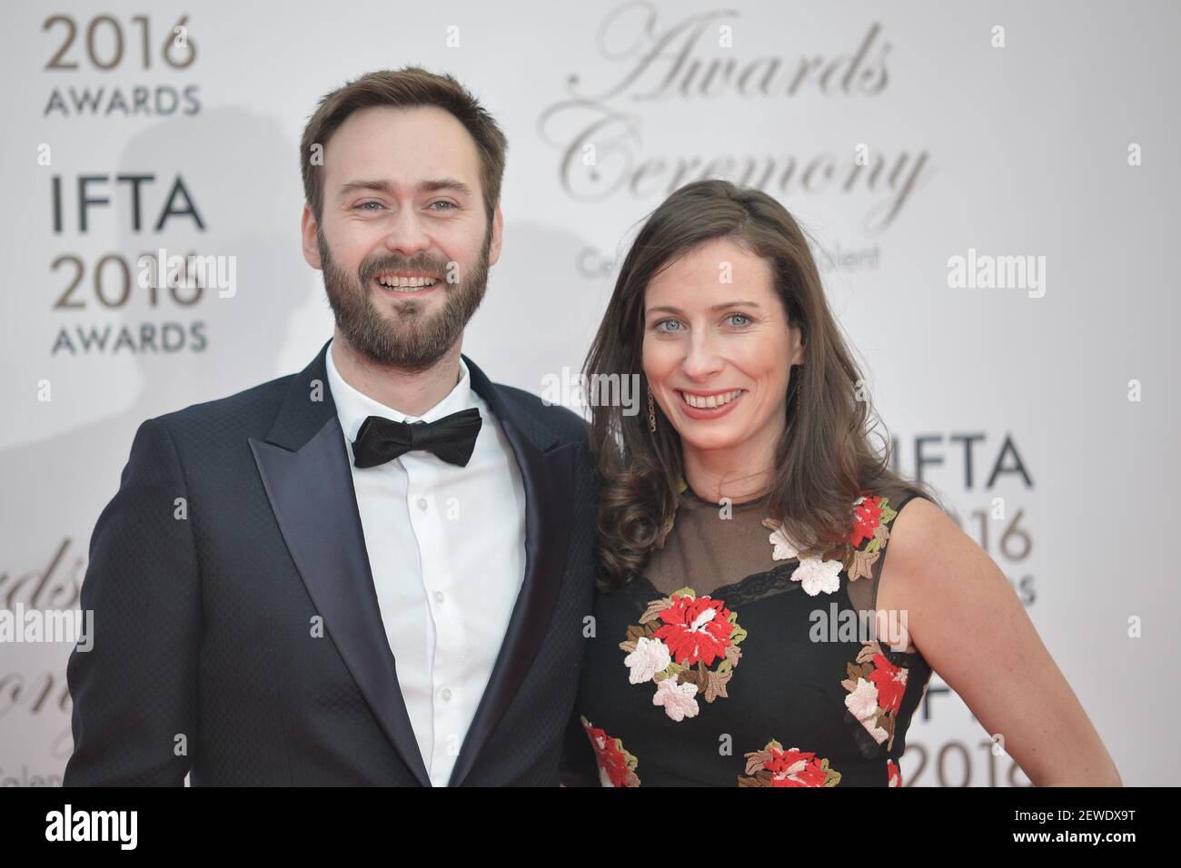 Oscar winner Benjamin Cleary and his partner attend the 2016 IFTA Film ...