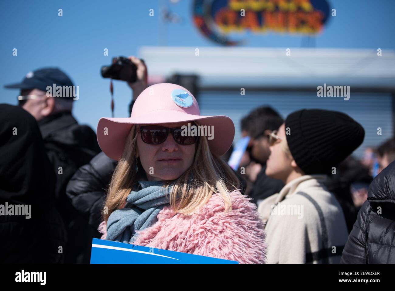 Bernie Sanders held a rally at Coney Island in Brooklyn, New York ...