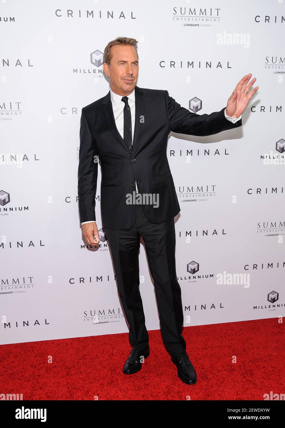 Kevin Costner attending the premiere of "Criminal" at AMC Loews Lincoln ...
