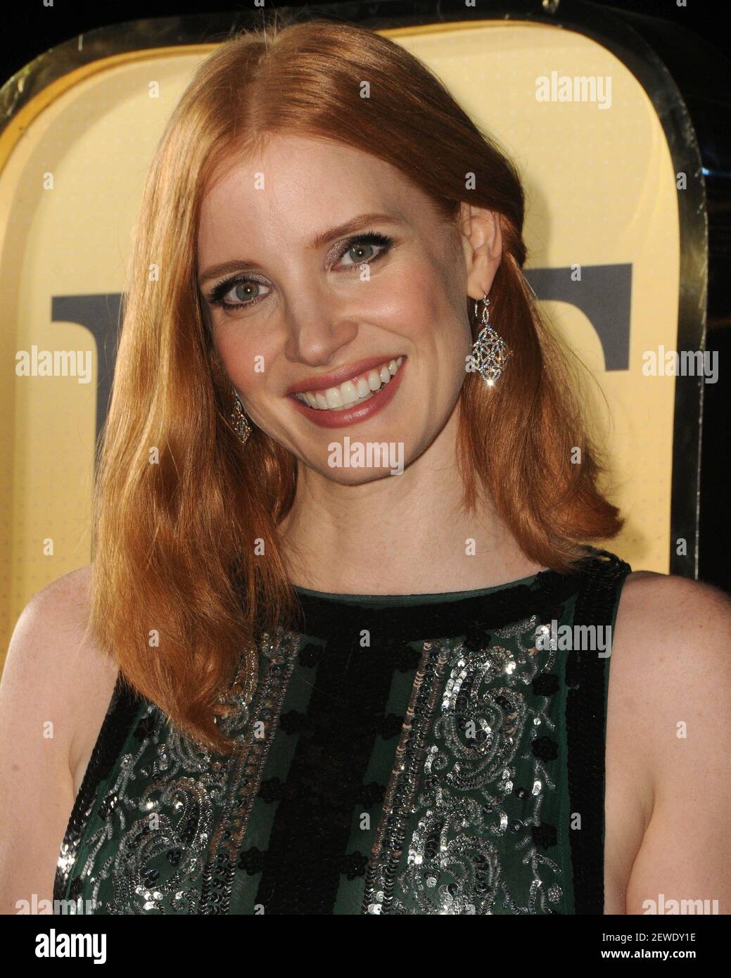 Jessica Chastain arriving at the LA Premiere of "The Huntsman: Winter's ...