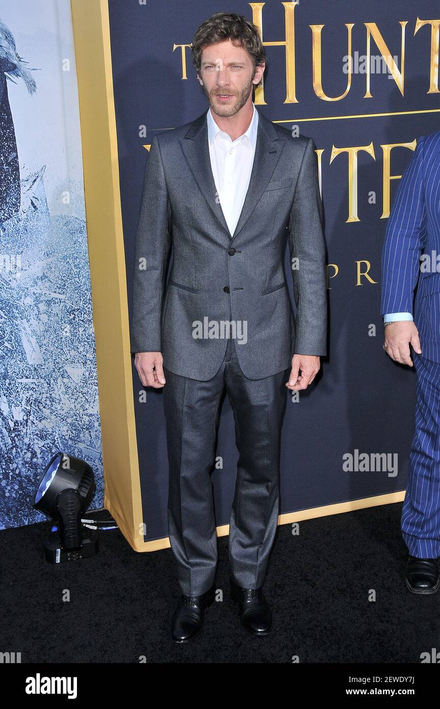 Sam Hazeldine arrives at "The Huntsman Winter's War" Los Angeles ...