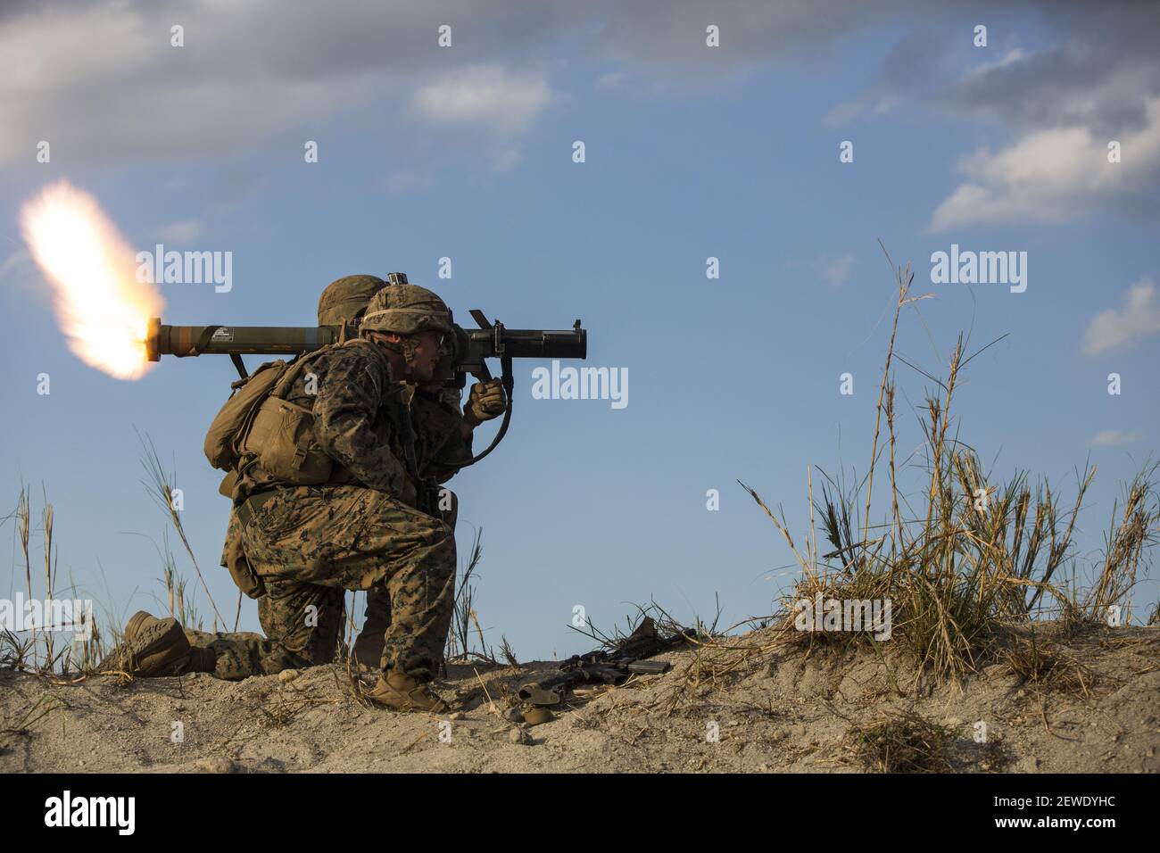 U.S. Marine Corps Lance Cpl. Dillon Ellzey , front, and Lance Cpl ...