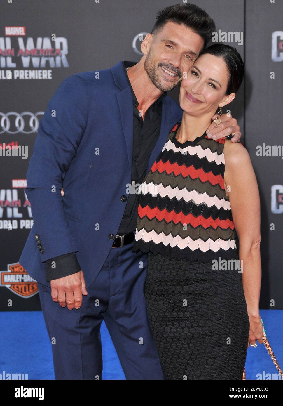 (L-R) Frank Grillo and Wendy Moniz arrives at Marvel's "Captain America ...