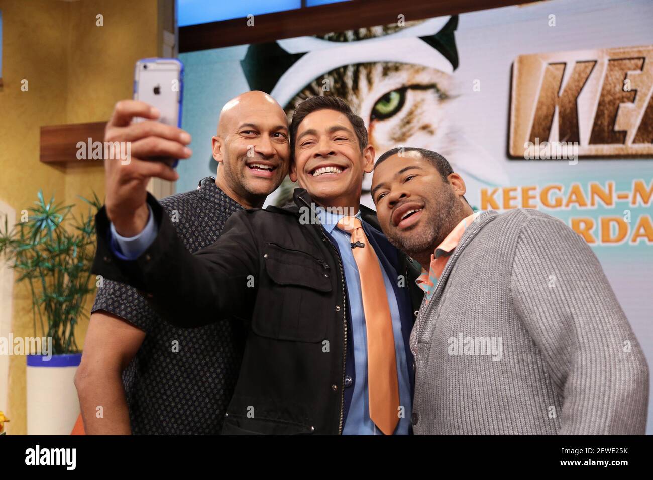 MIAMI,FLORIDA - APRIL14: Keegan-Michael Key, Johnny Lozada and Jordan ...