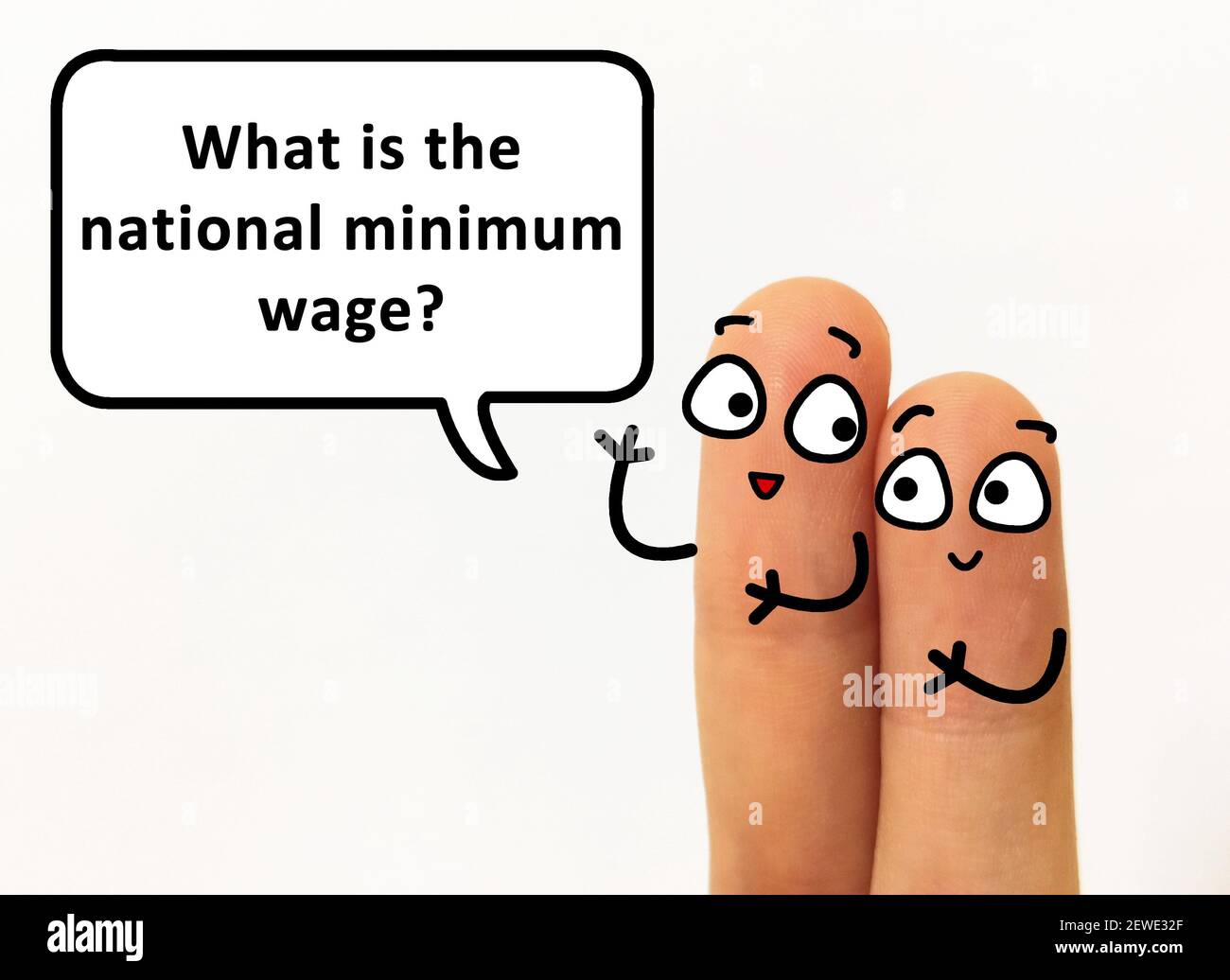 Two fingers are decorated as two person. One of them is asking what is ...