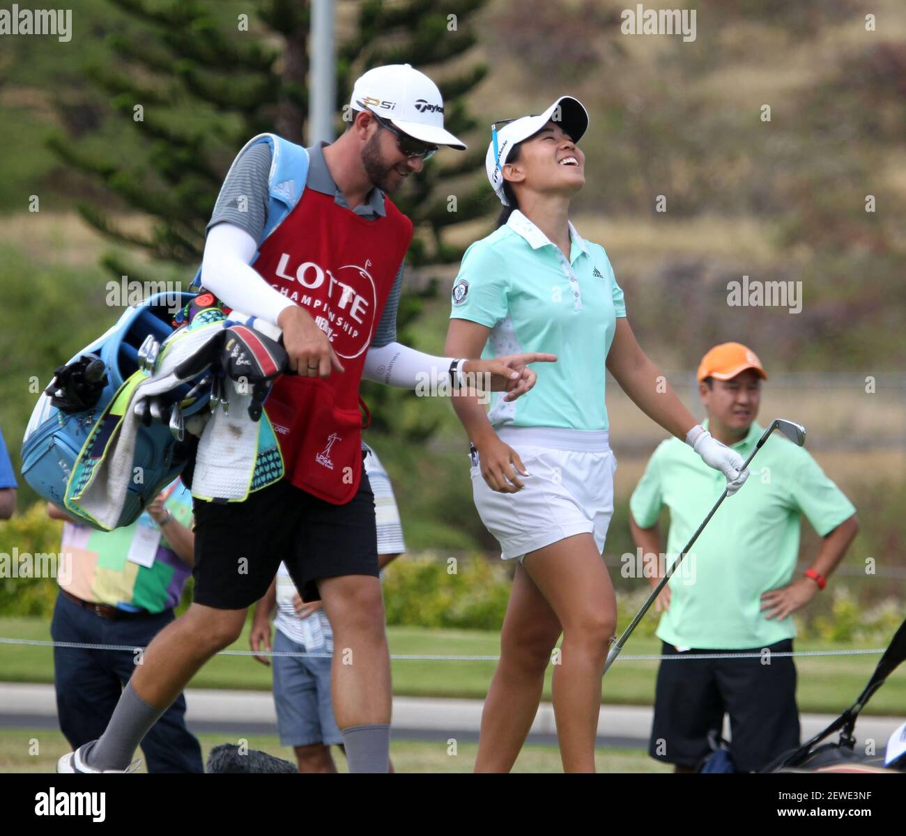 Danielle Kang tees off at the 16th during the final round of the LPGA ...