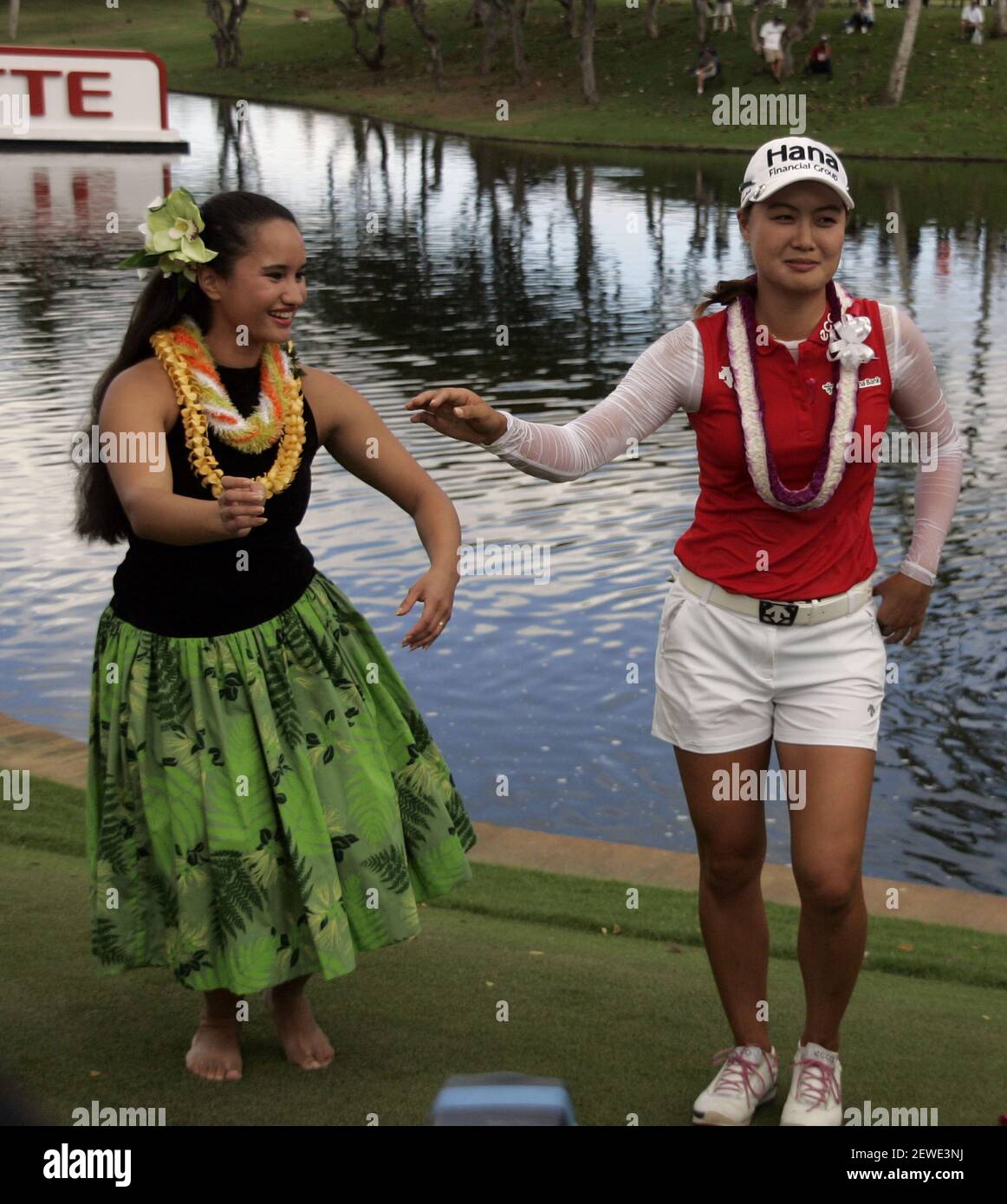 Minjee Lee celebrates after winning the LPGA LOTTE Championship at the ...