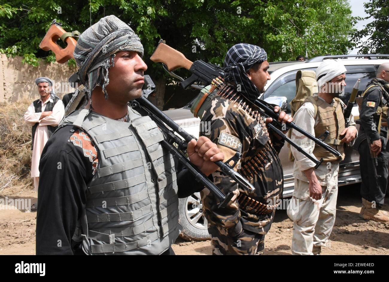 Afghan security force members take part in a military operation against ...