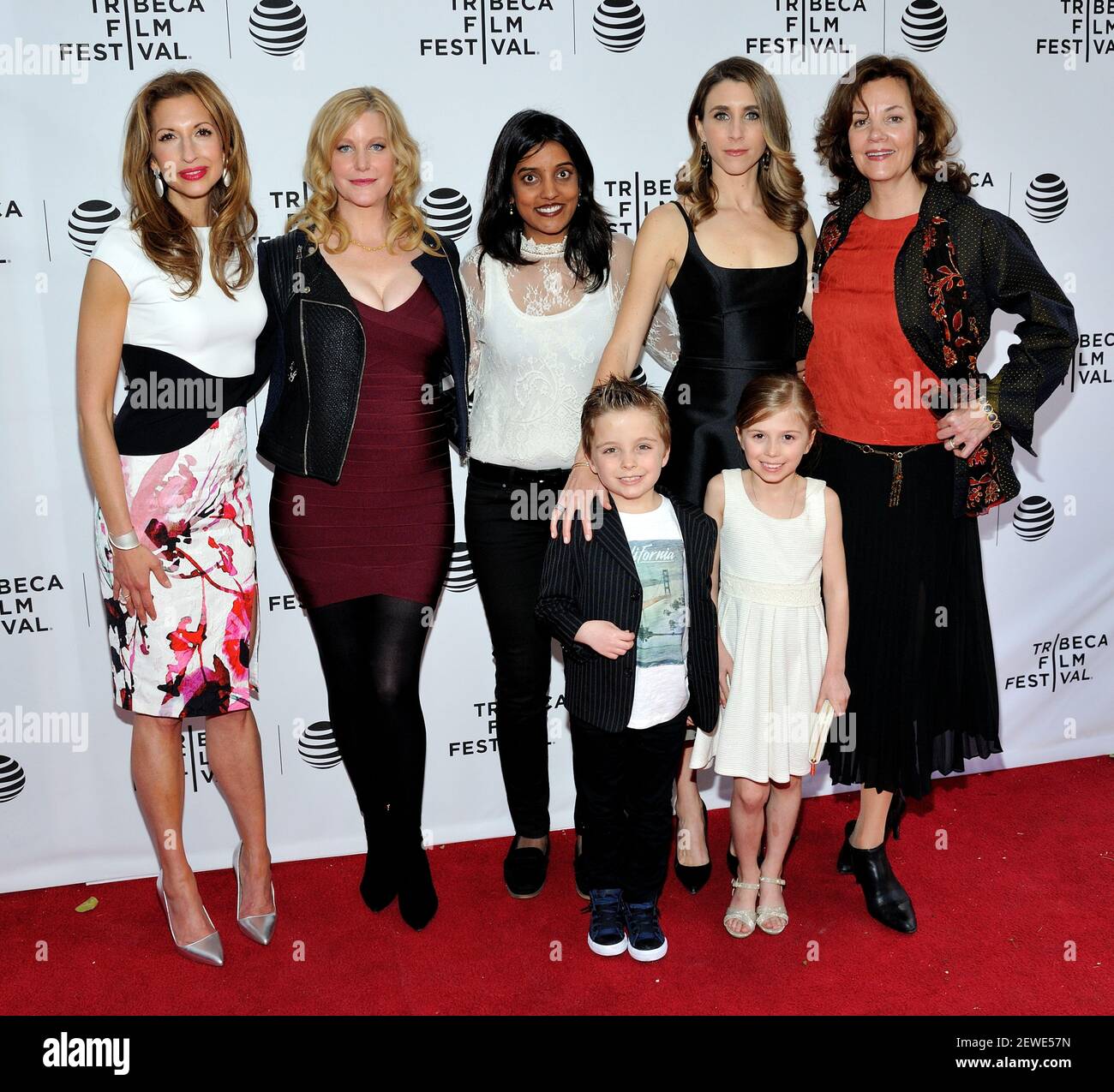 L-R: Actresses Alysia Reiner and Anna Gunn, director Meera Menon ...