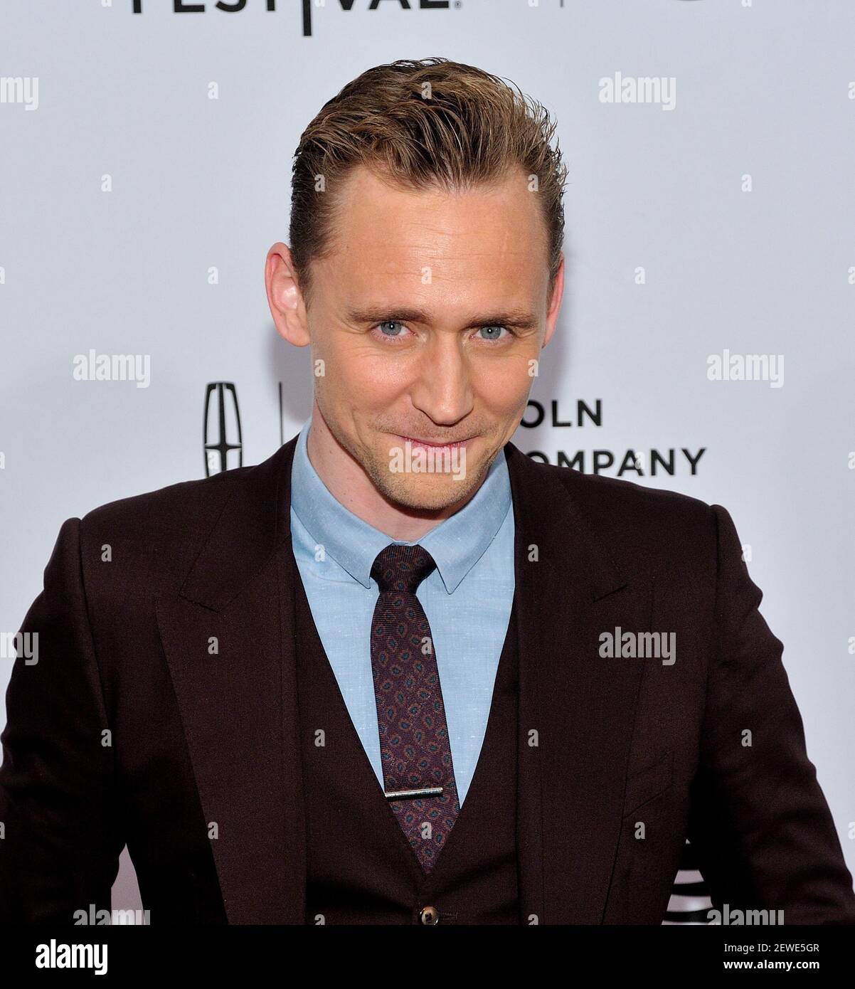 Actor Tom Hiddleston attends the screening of High-Rise at the Tribeca ...