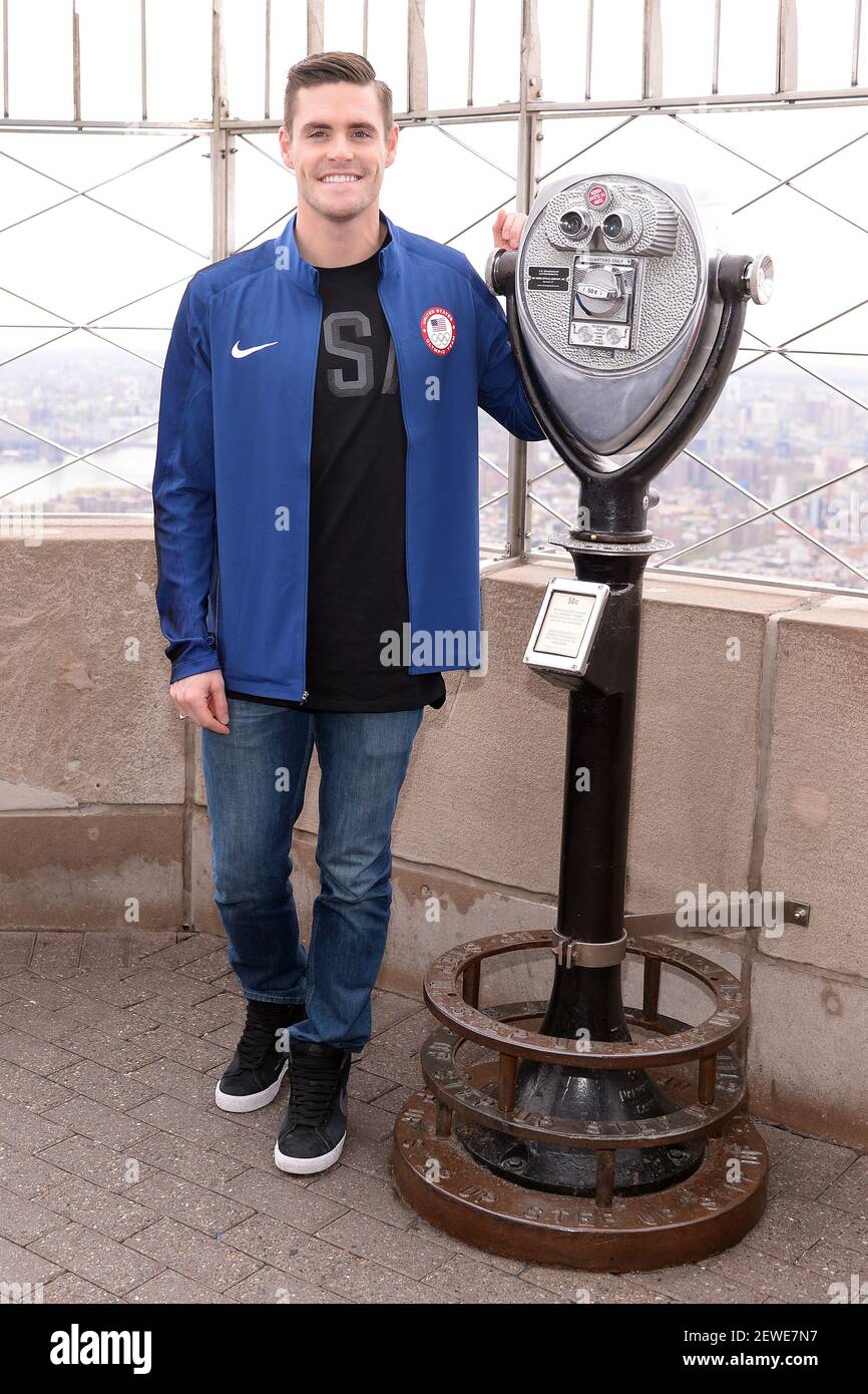 Olympic champion David Boudia poses on the 86th floor observation deck ...