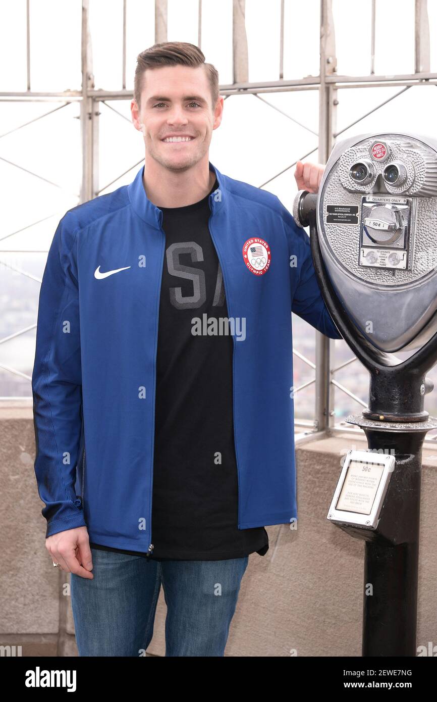 Olympic champion David Boudia poses on the 86th floor observation deck ...