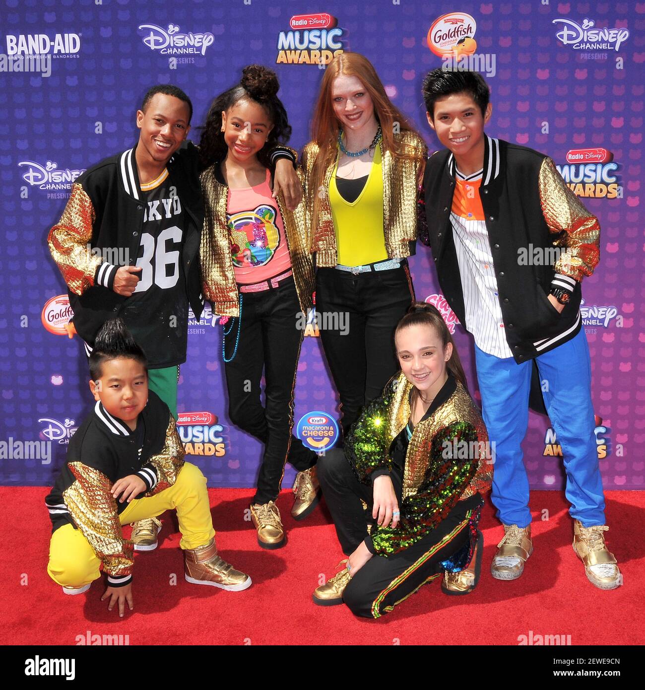 (L-R) Dance Crew Hype Squad - Aidan Prince, RJ Durell, Kyndall Harris ...