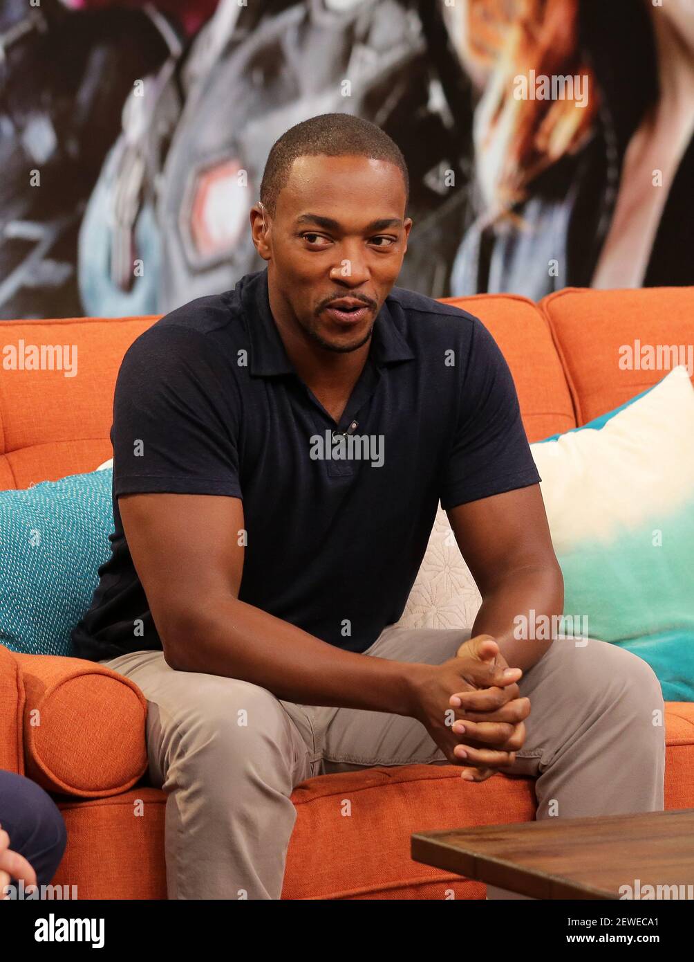 MIAMI, FLOriDA - May 3, 2016: Actor Anthony Mackie is seen during ...