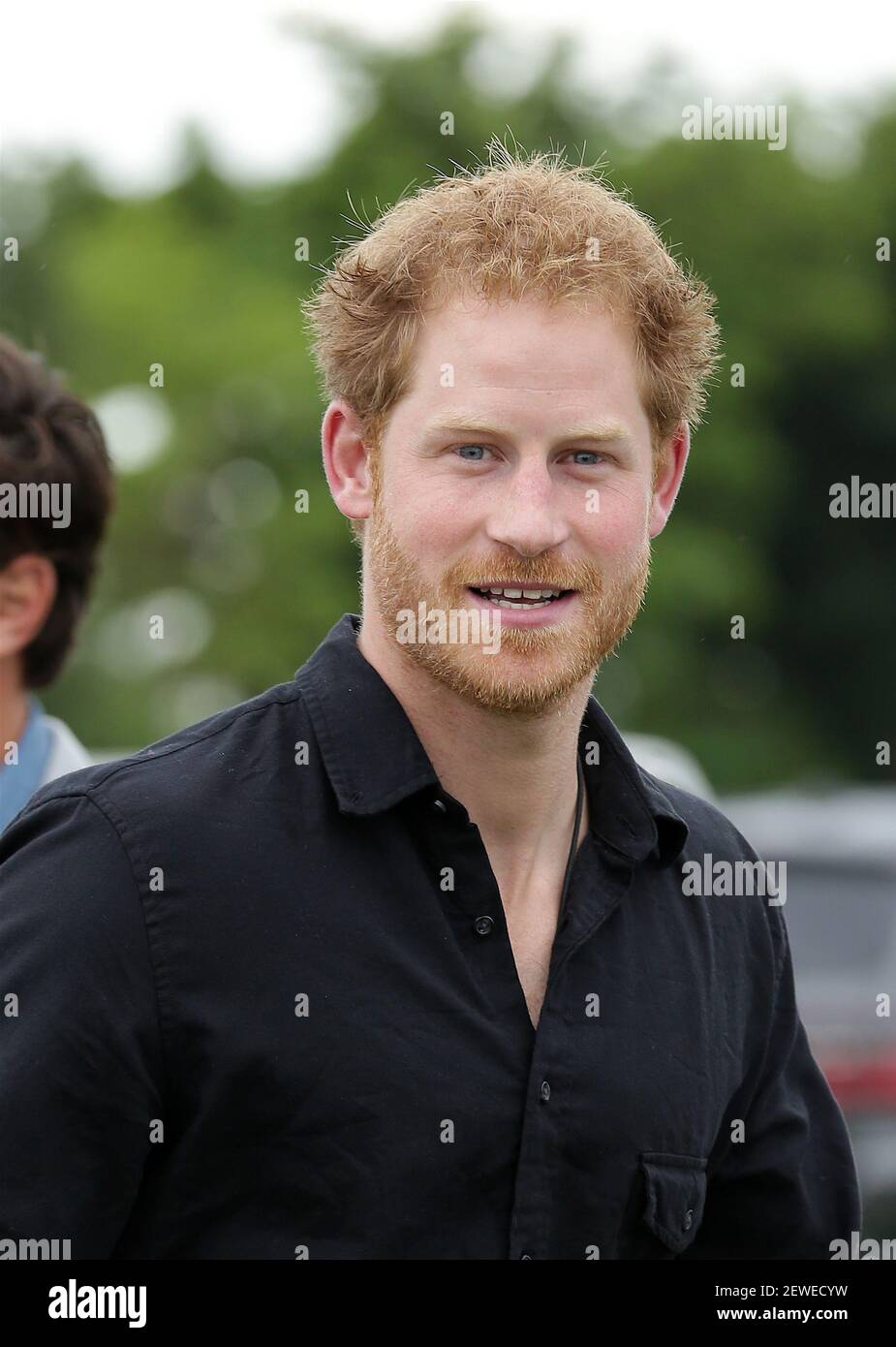 Prince Harry is seen arriving at the Sentebale Royal Salute Polo Cup on ...