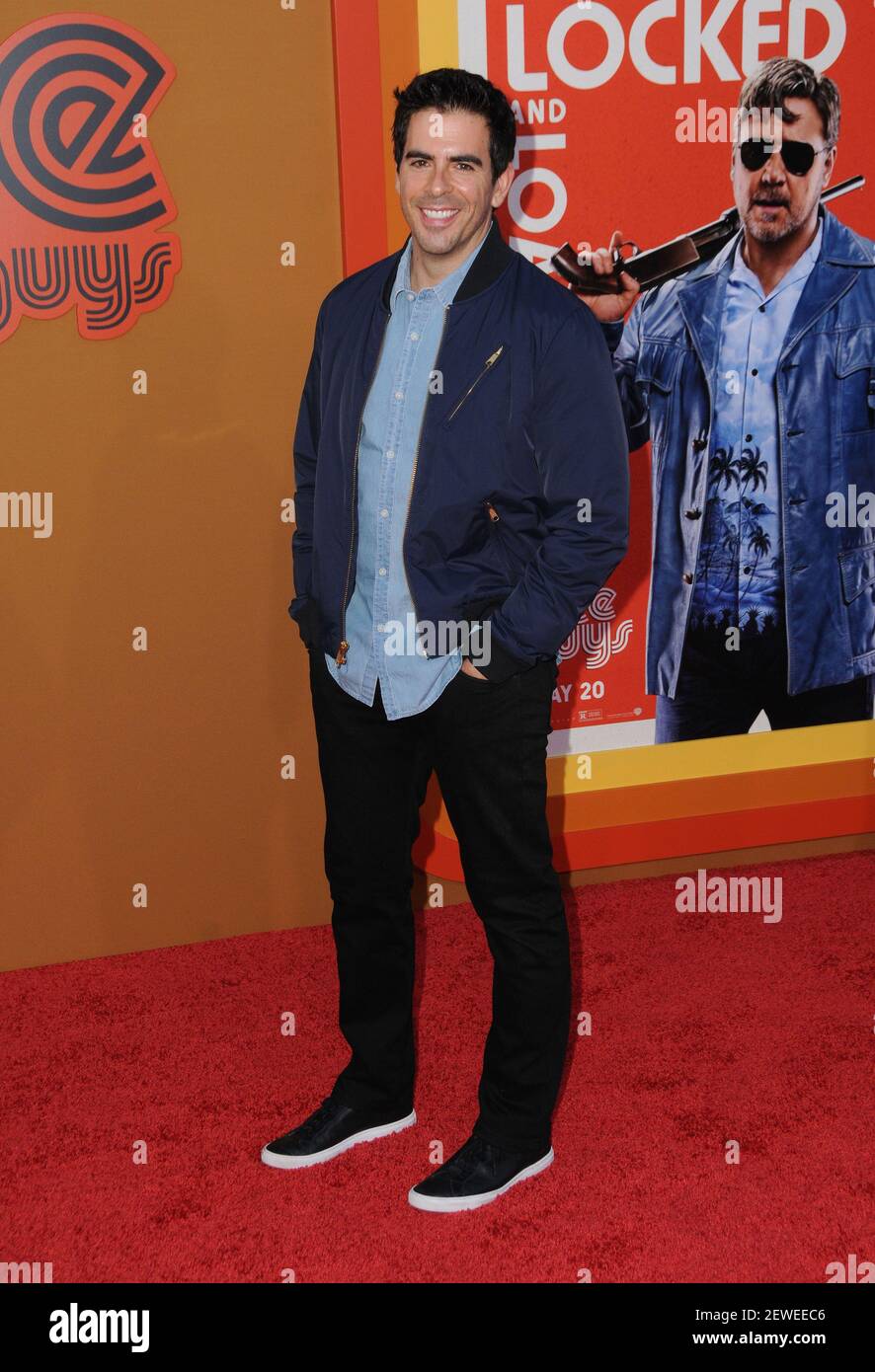 Eli Roth. Arrivals for the Los Angeles premiere of "The Nice Guys" held ...