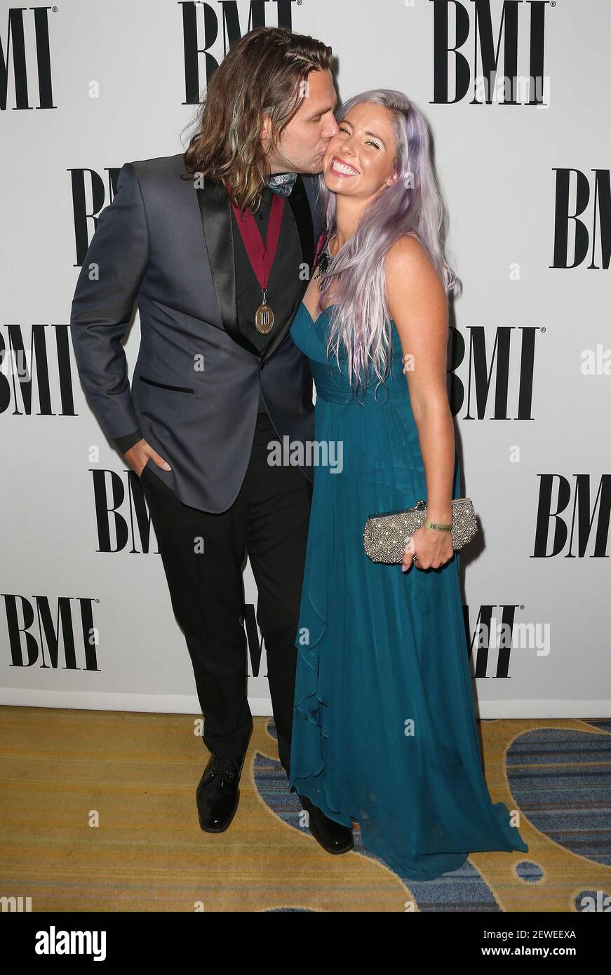 Jason Evigan, Victoria Eviga attending the 64th Annual BMI Pop Awards ...