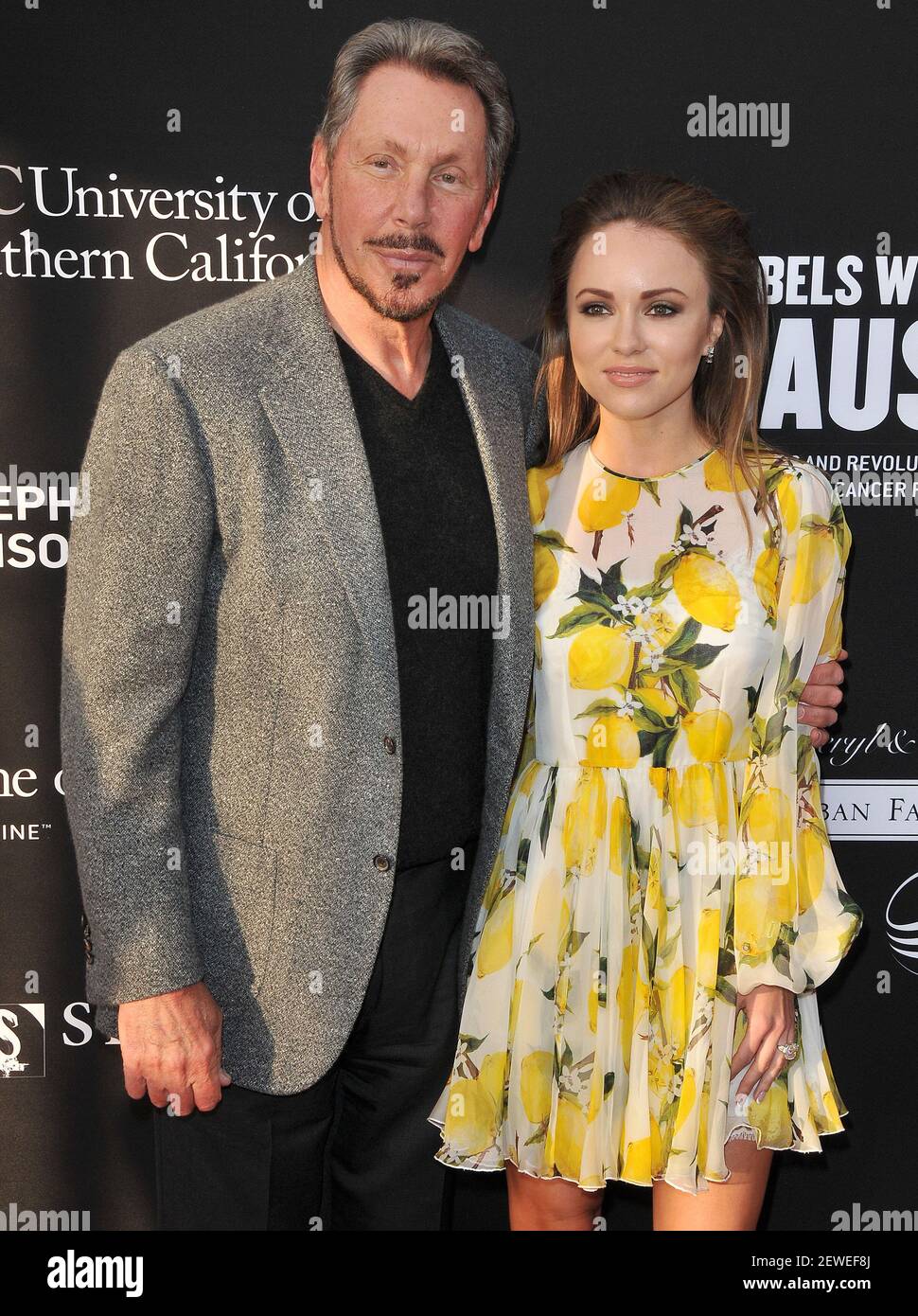 (L-R) Larry Ellison and Nikita Kahn attending the 'Rebels With A Cause ...
