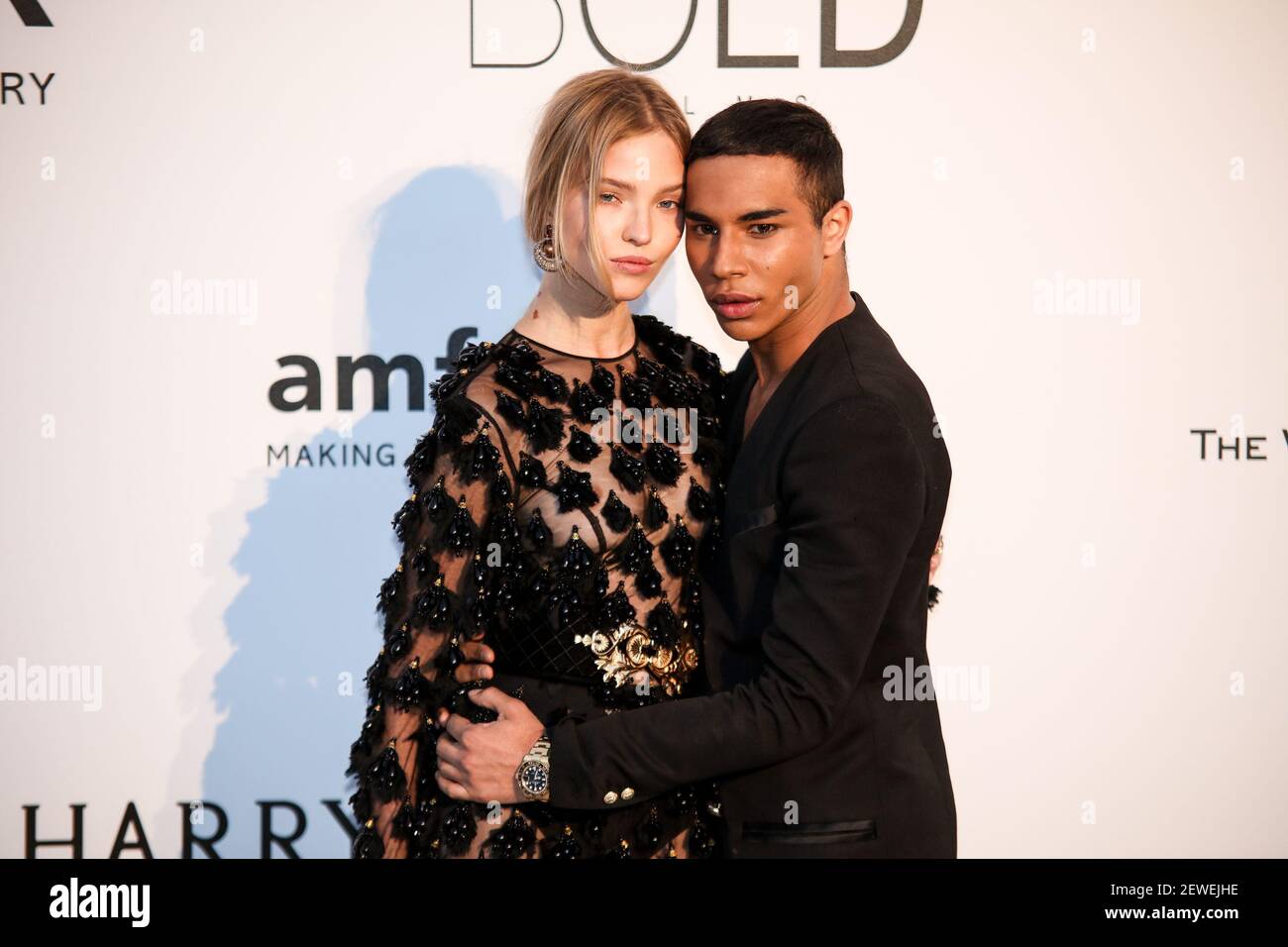 Sasha Luss and Olivier Rousteing attends amfAR's 23rd Cinema Against ...