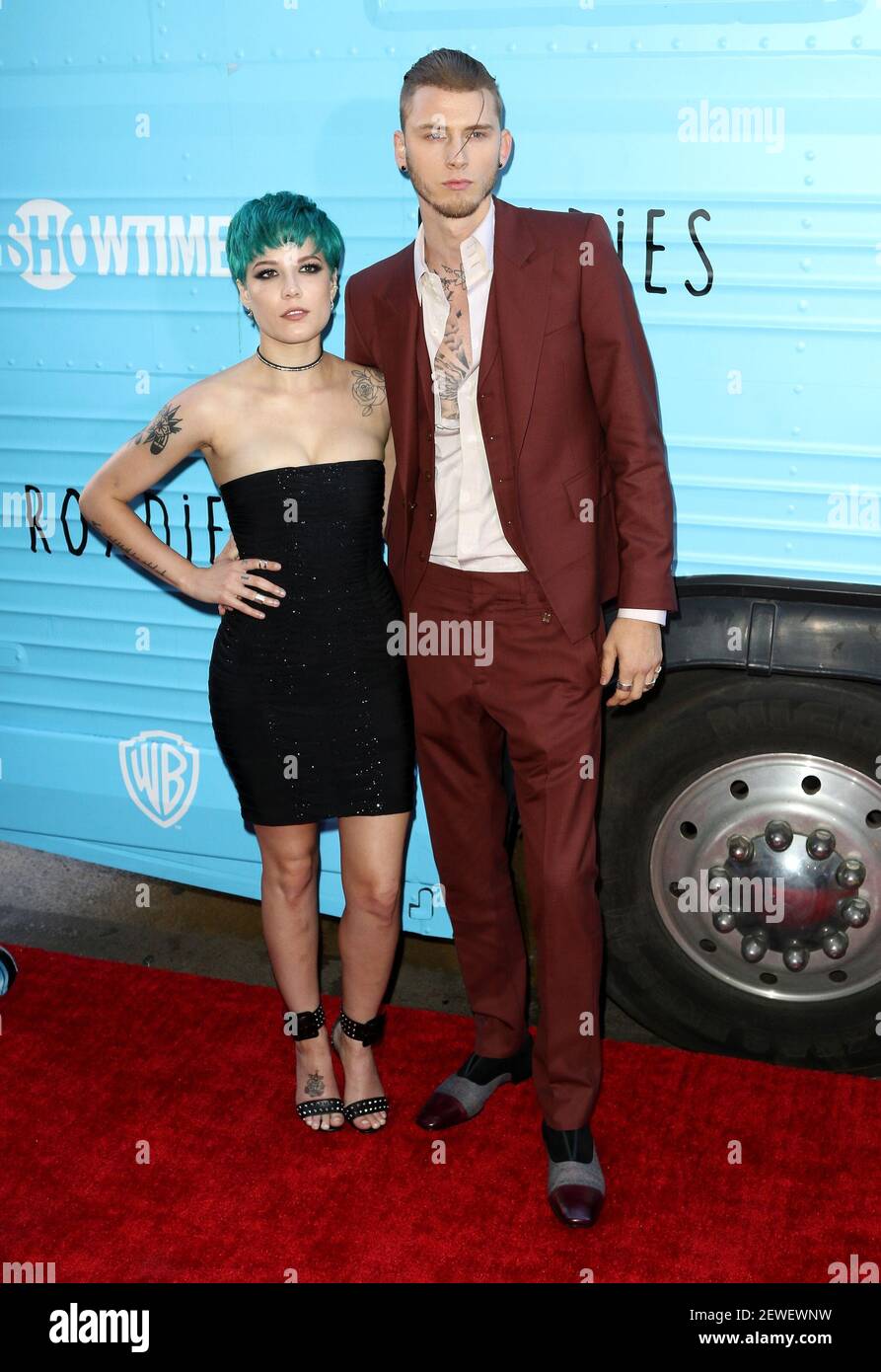 Singer Halsey and Machine Gun Kelly at ShowtimeÕs 'ROADIES' Premiere ...