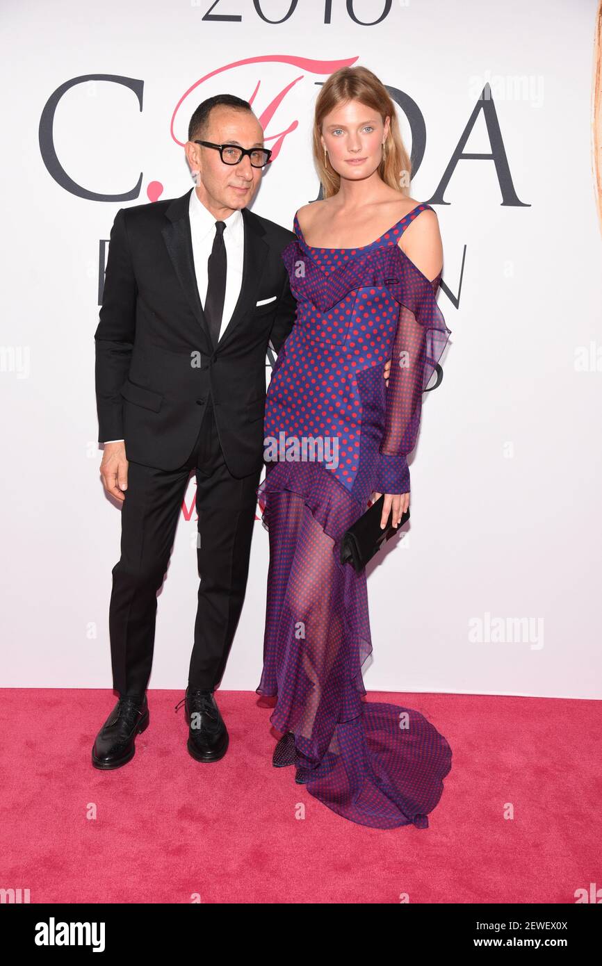 Gilles Mendel and Constance Jablonski at The 2016 CFDA Fashion Awards ...