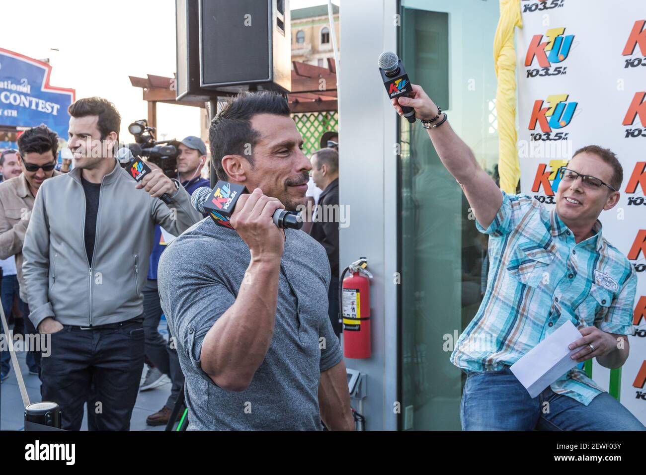 Singer Danny Wood of New Kids On The Block visits Coney Island on June ...