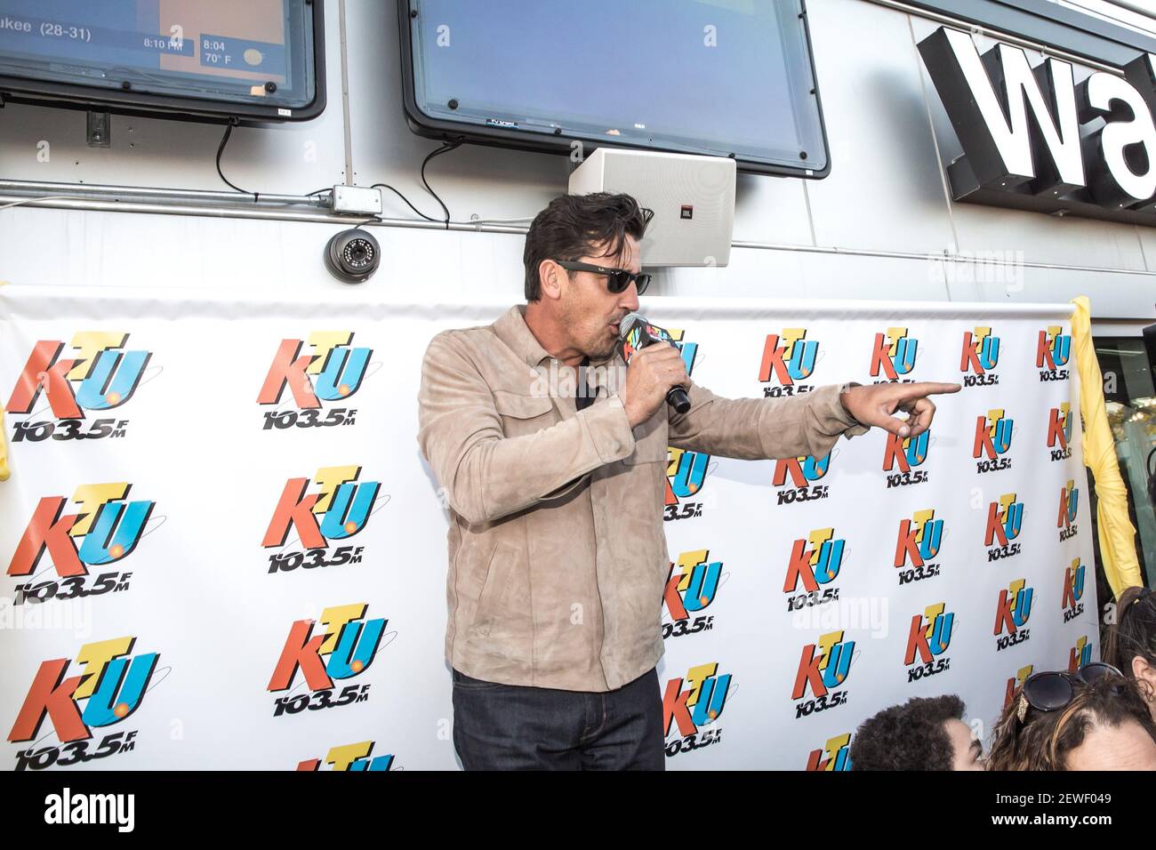 Singer Jonathan Knight of New Kids On The Block visits Coney Island on ...