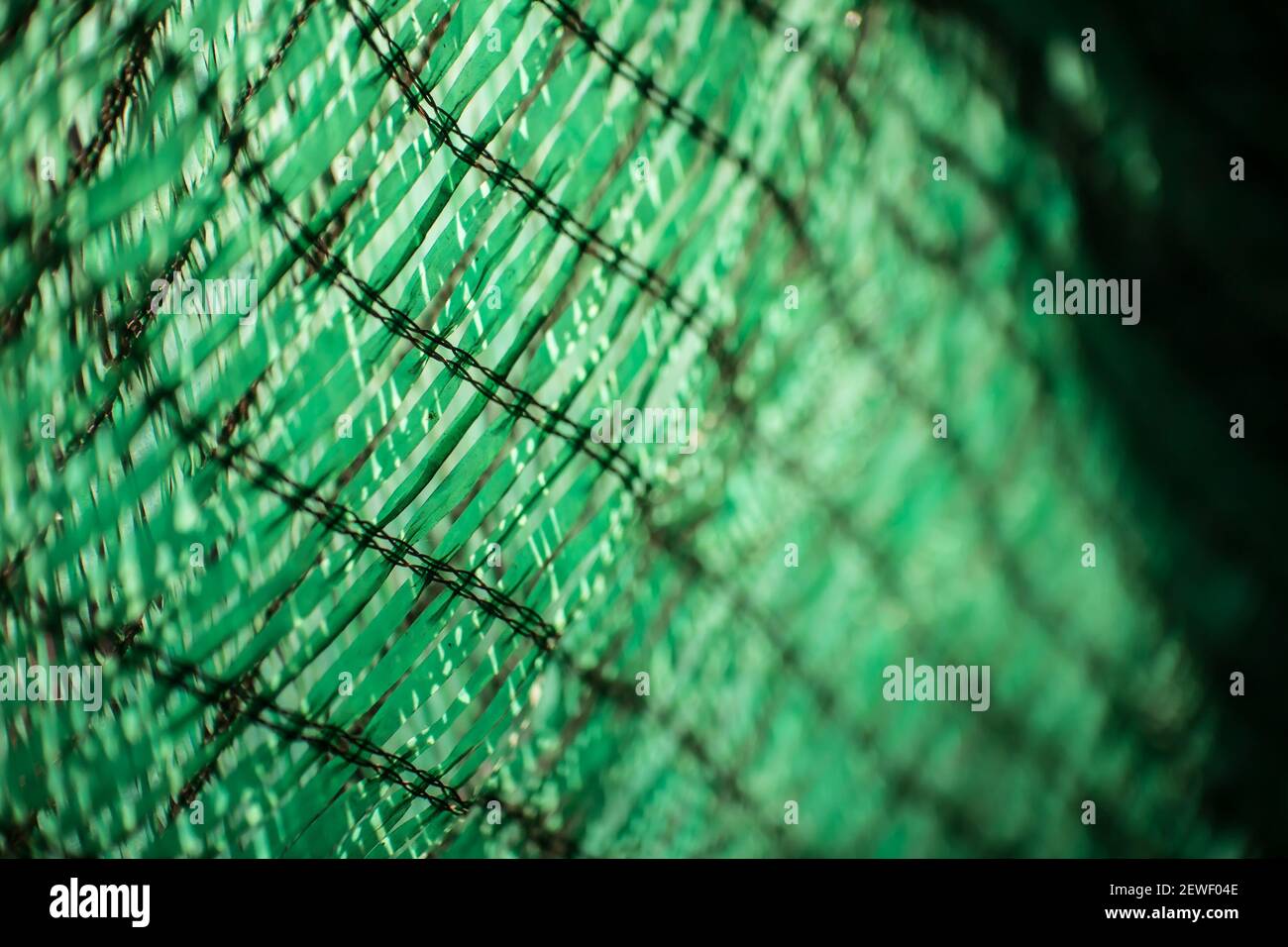 Close up of Green Sunshade net for sun light reduce Stock Photo - Alamy