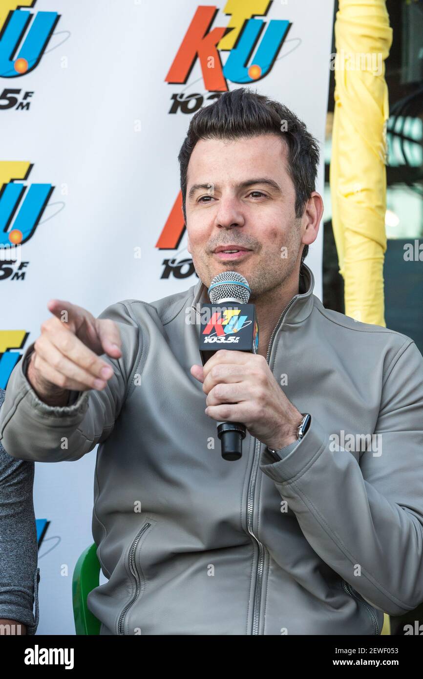 Singer Jordan Knight of New Kids On The Block visits Coney Island on ...