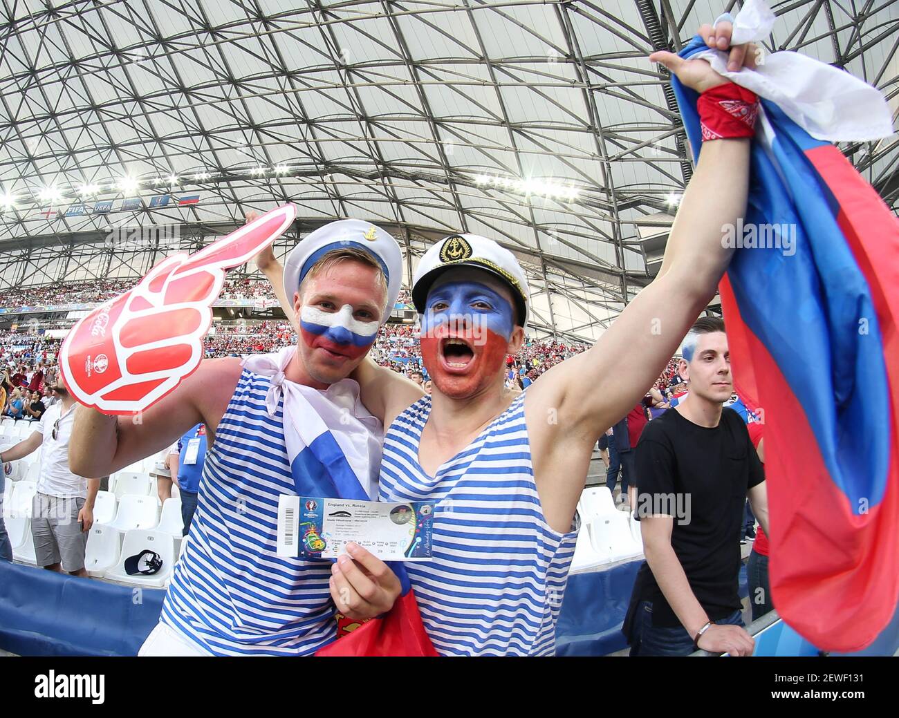 11.06.2016, Marseille, Russia fans, England - Russia, European Football ...