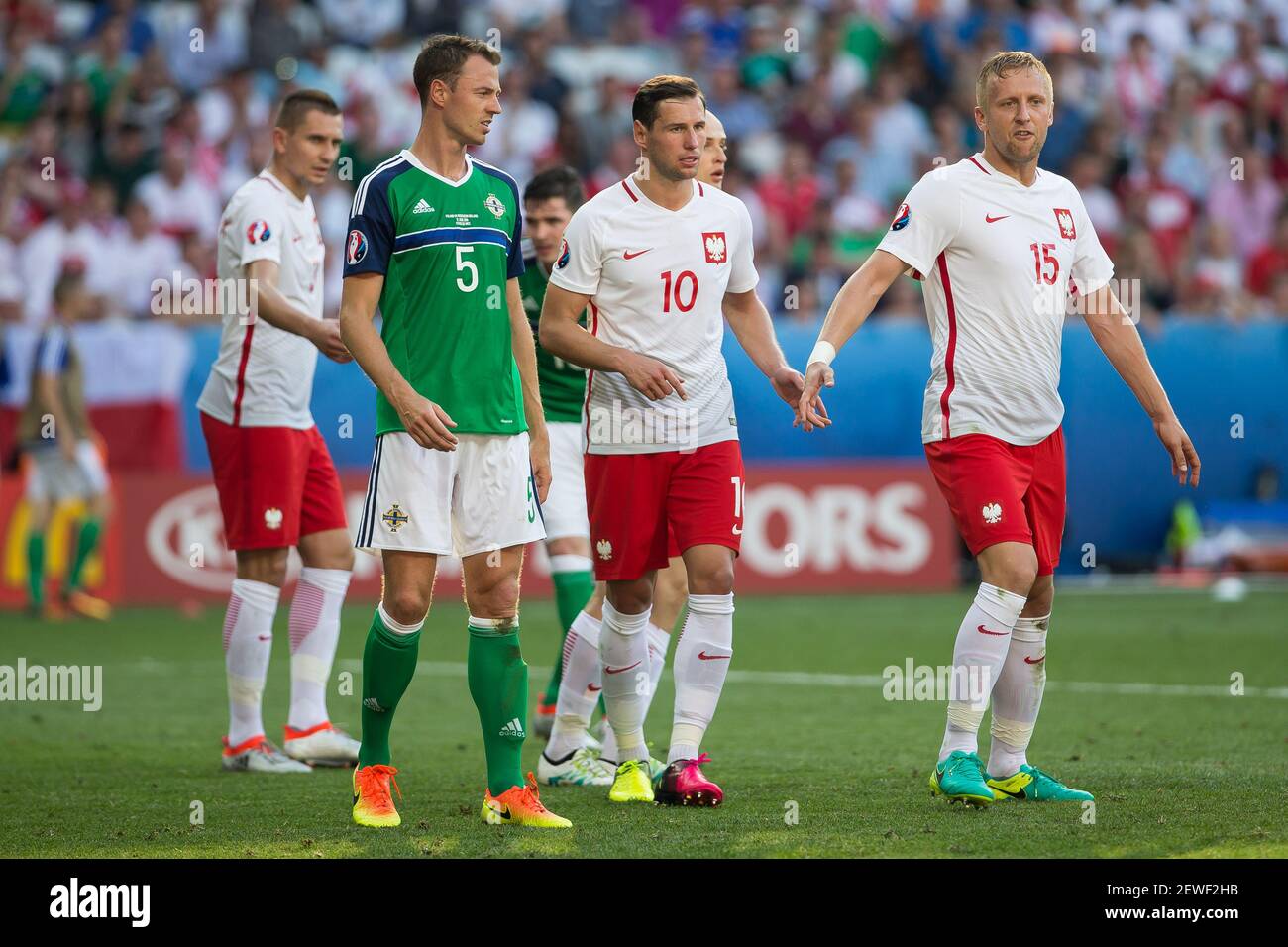 Grzegorz Krychowiak (Polska), Kamil Glik (Polska), Jonny Evans ...