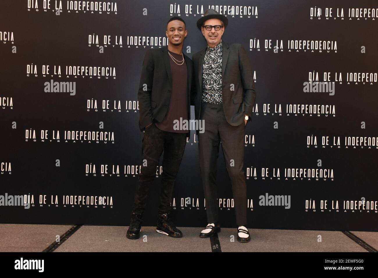 Actors Jeff Goldblum and Jessie T. Usher attend 'Independence Day ...