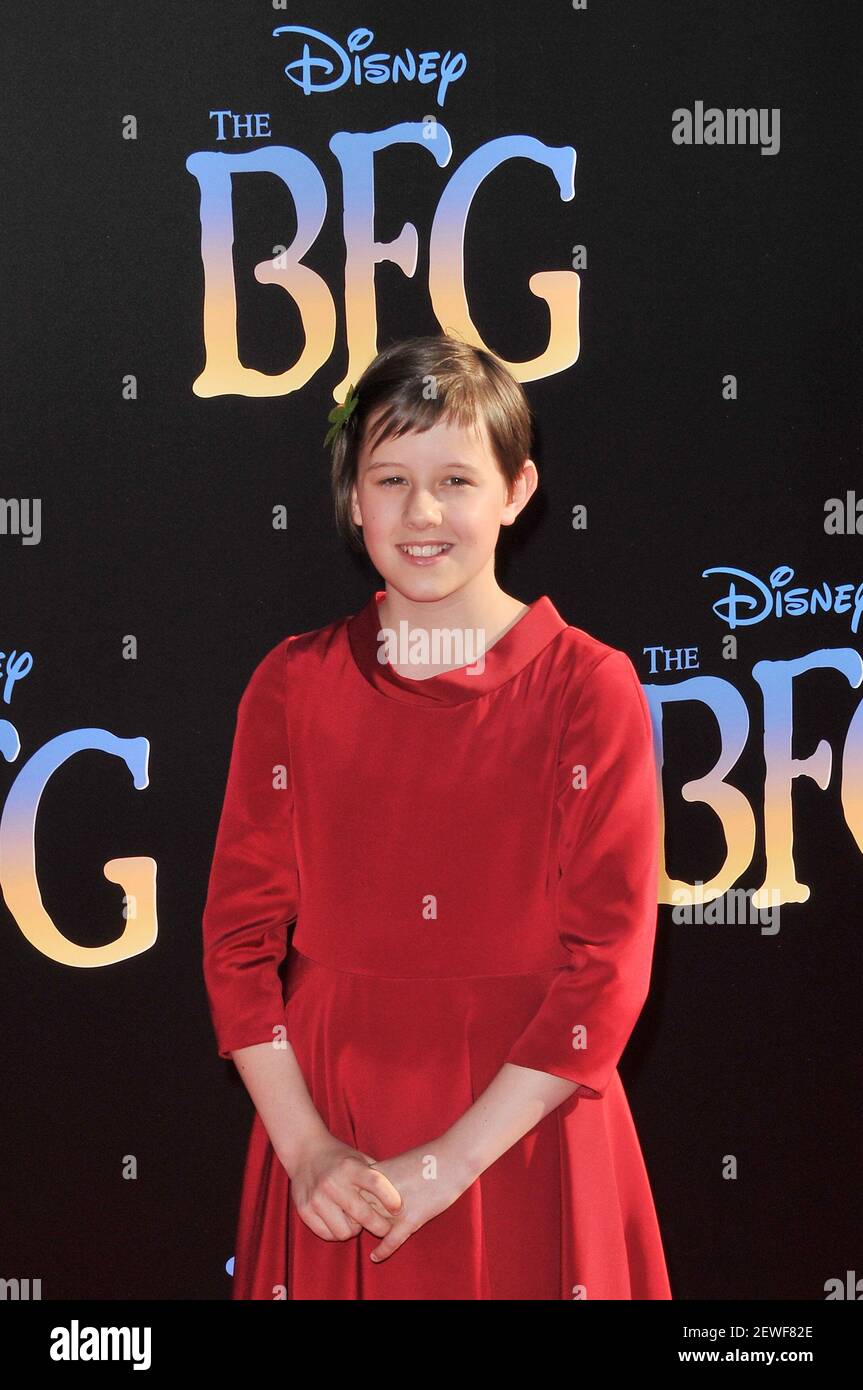 Ruby Barnhill arrives at Disney's "The BFG" Premiere held at the El ...