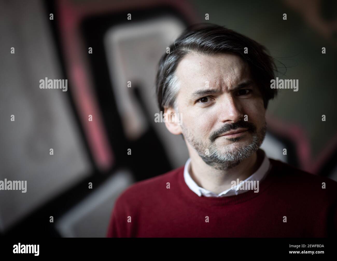 Hamburg, Germany. 02nd Mar, 2021. Sasa Stanisic, writer, at a photo ...