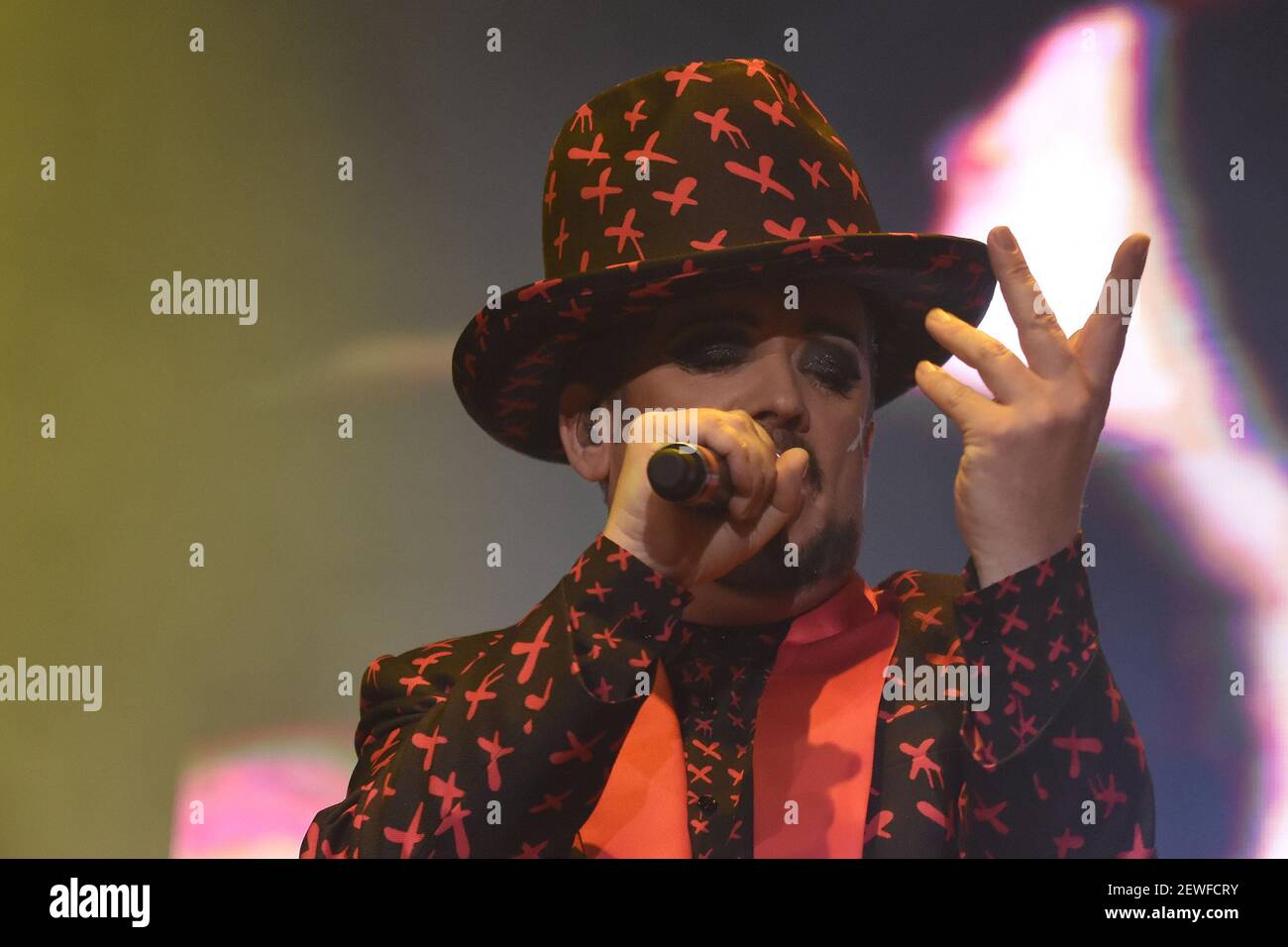 Boy George lead of the British band Culture Club performs 'Tribes ...