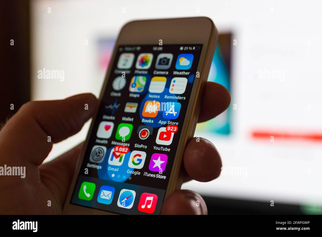 Hand of man use an application log in screen on mobile phone.Telsiai ...