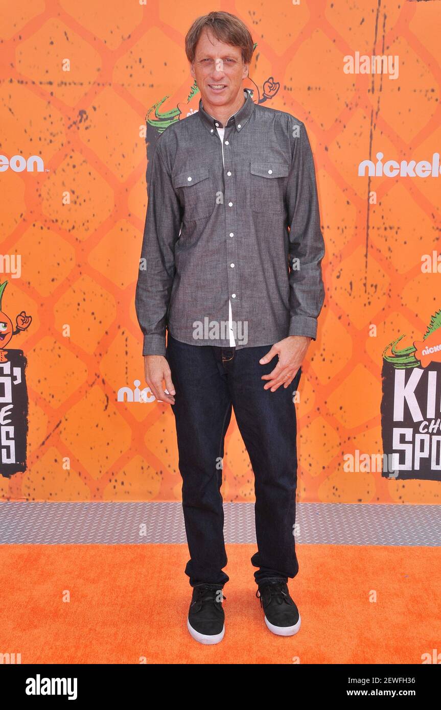 Tony Hawk arrives at the Nickelodeon's Kids' Choice Sports 2016 held at ...