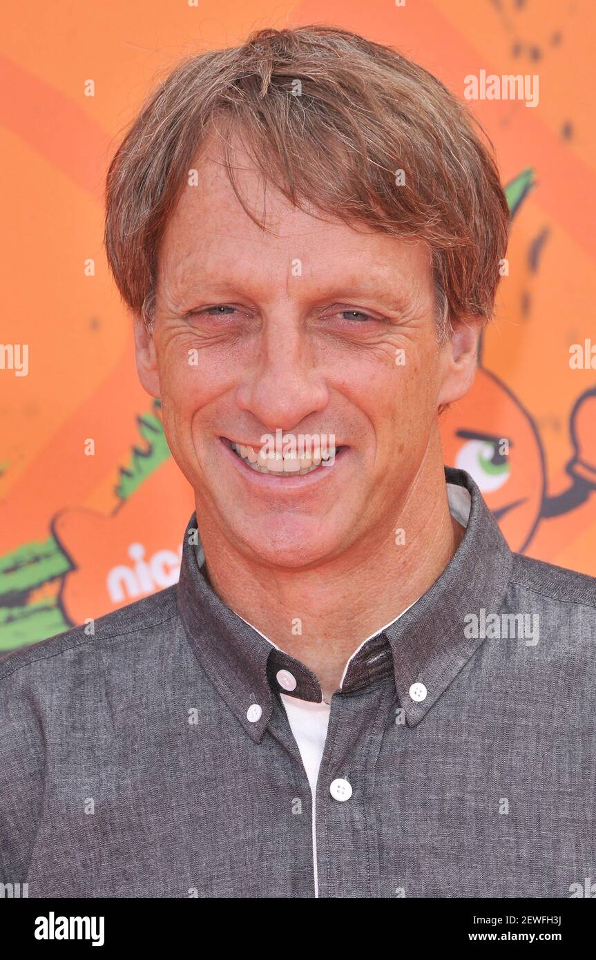 Tony Hawk arrives at the Nickelodeon's Kids' Choice Sports 2016 held at ...